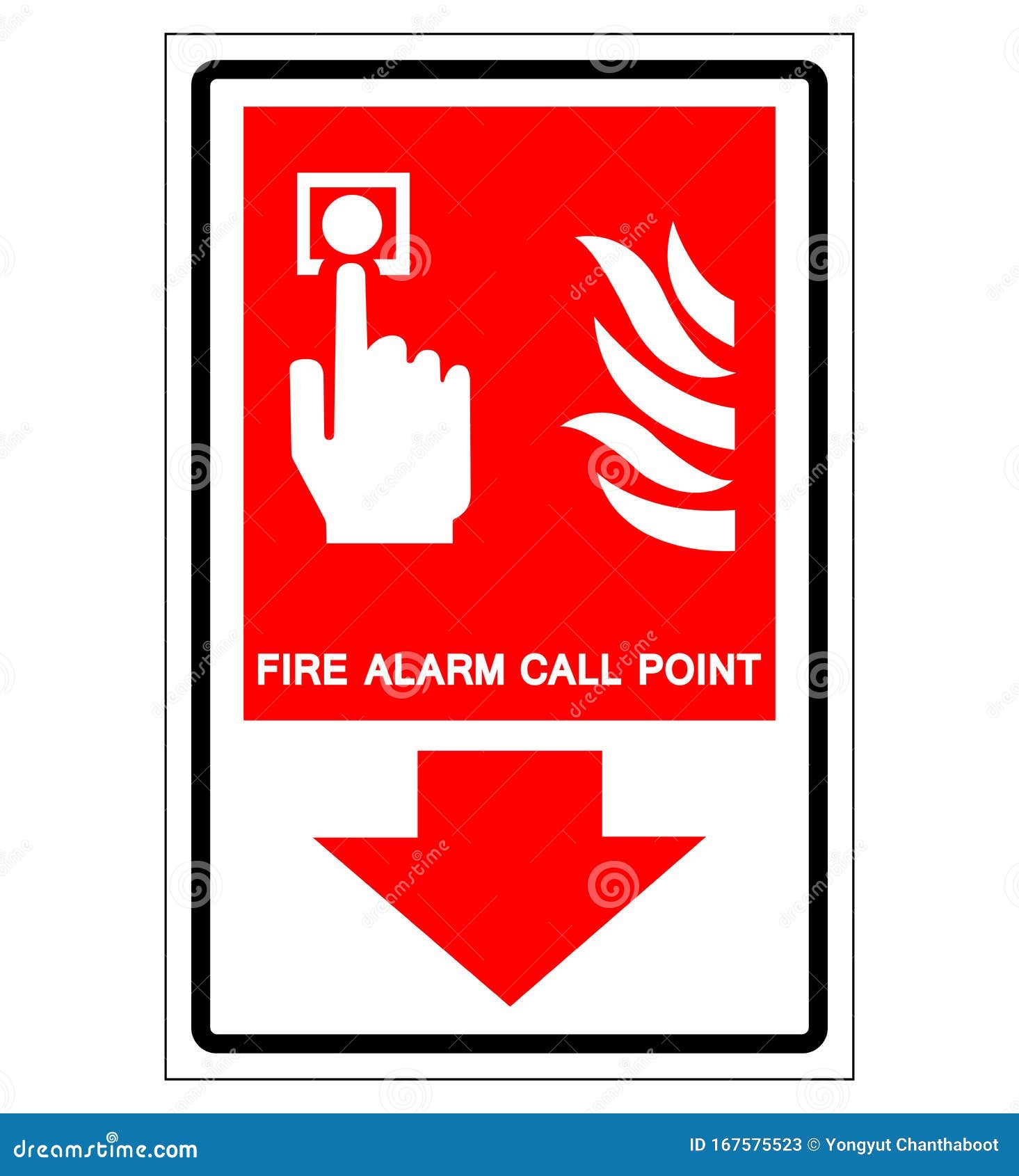 Fire Alarm Call Point Symbol Sign, Vector Illustration, Isolate on ...
