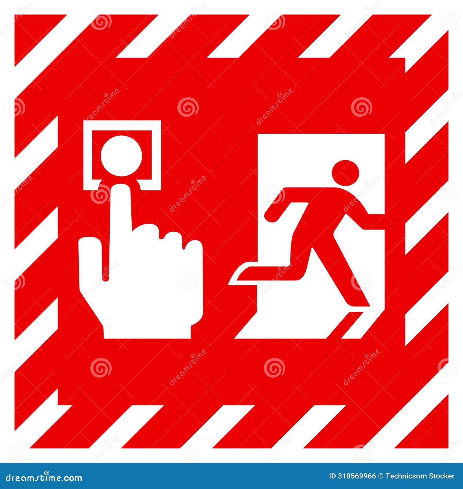 Fire Alarm Call Point Symbol Sign, Vector Illustration, Isolate on ...