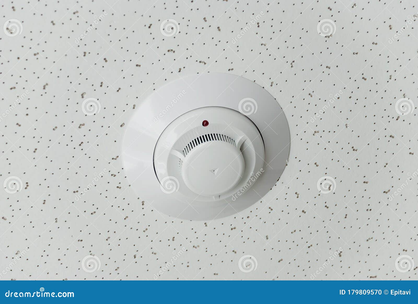 Fire alarm on the ceiling stock photo. Image of sign - 179809570