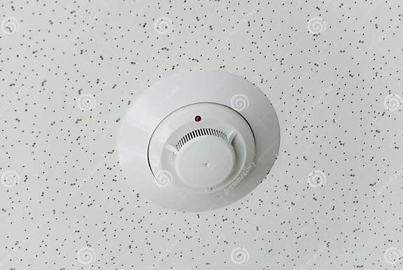 Fire alarm on the ceiling stock photo. Image of sign - 179809570