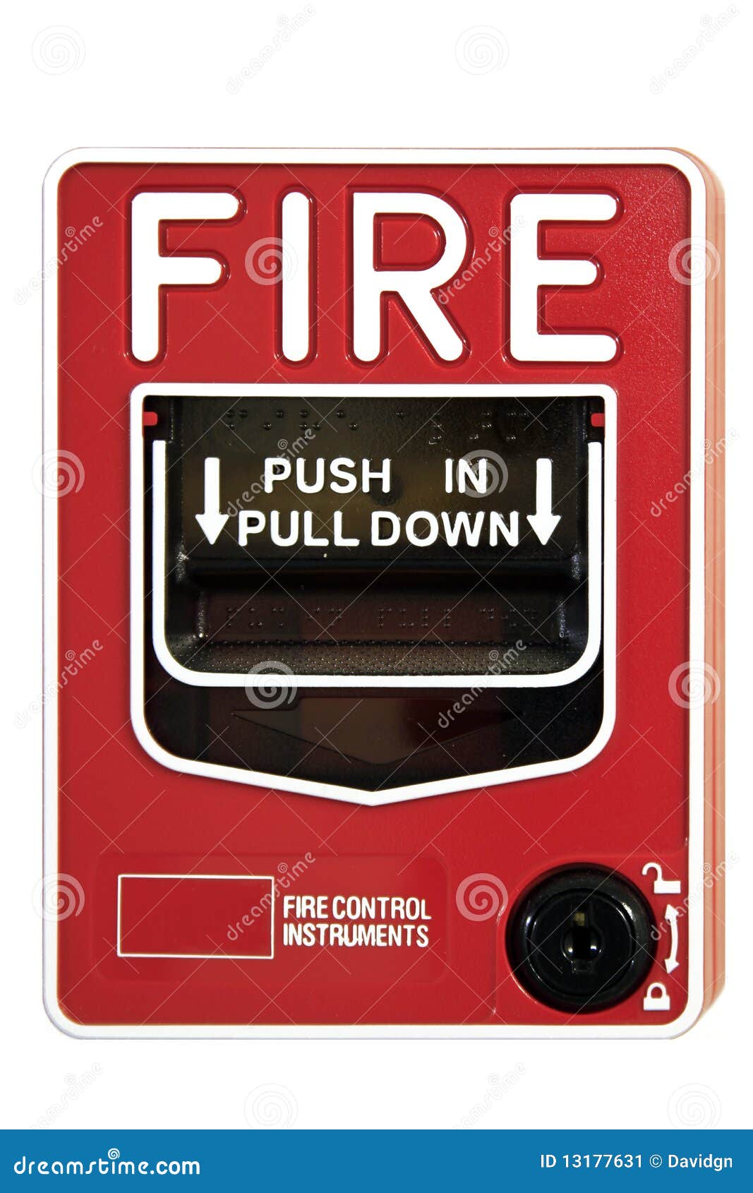 Fire Alarm Control Switch stock image. Image of security - 13177631