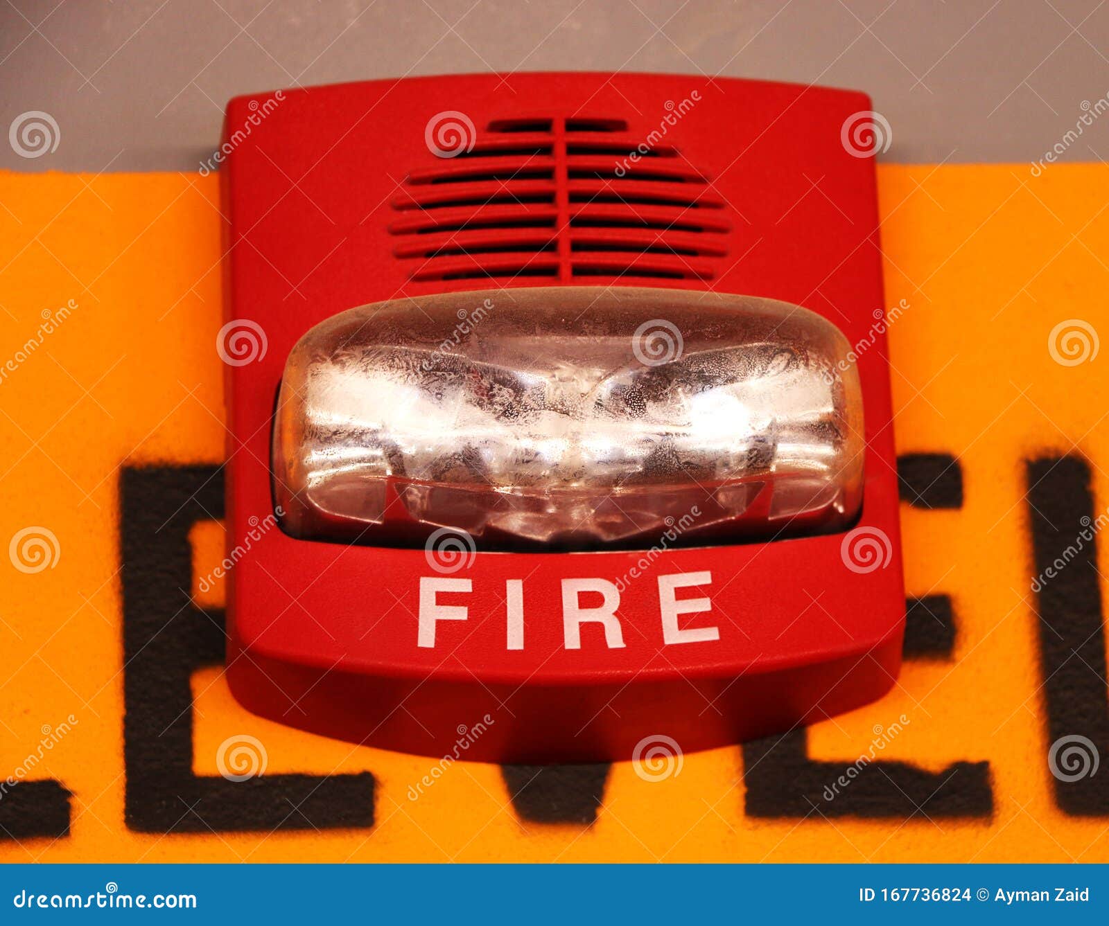 Fire Alarm Detector, Strobe Light Stock Photo - Image of commercial ...