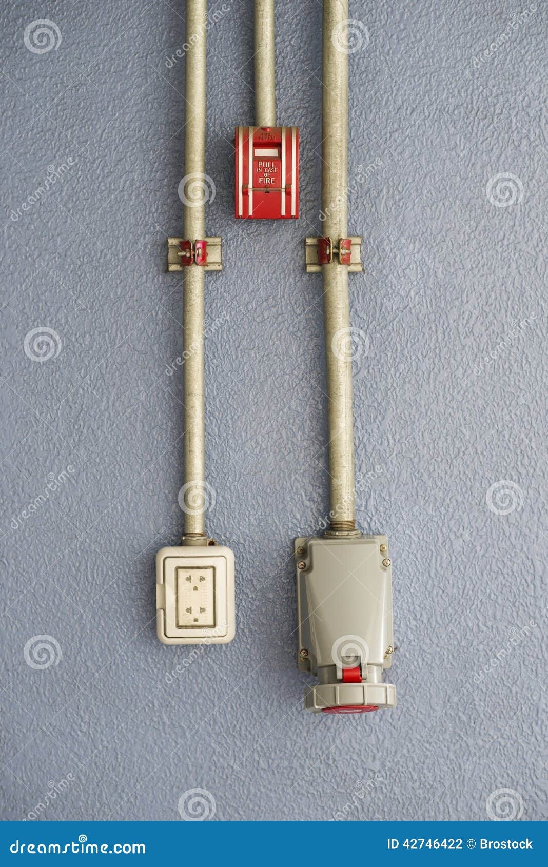 Fire Alarm stock photo. Image of engineering, connection - 42746422