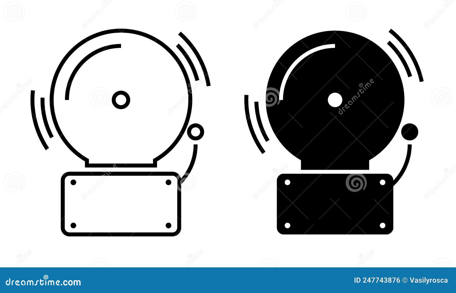 Fire Alarm Emergency Vector Icon. Fire Alert Danger Symbol Alarm Stock ...