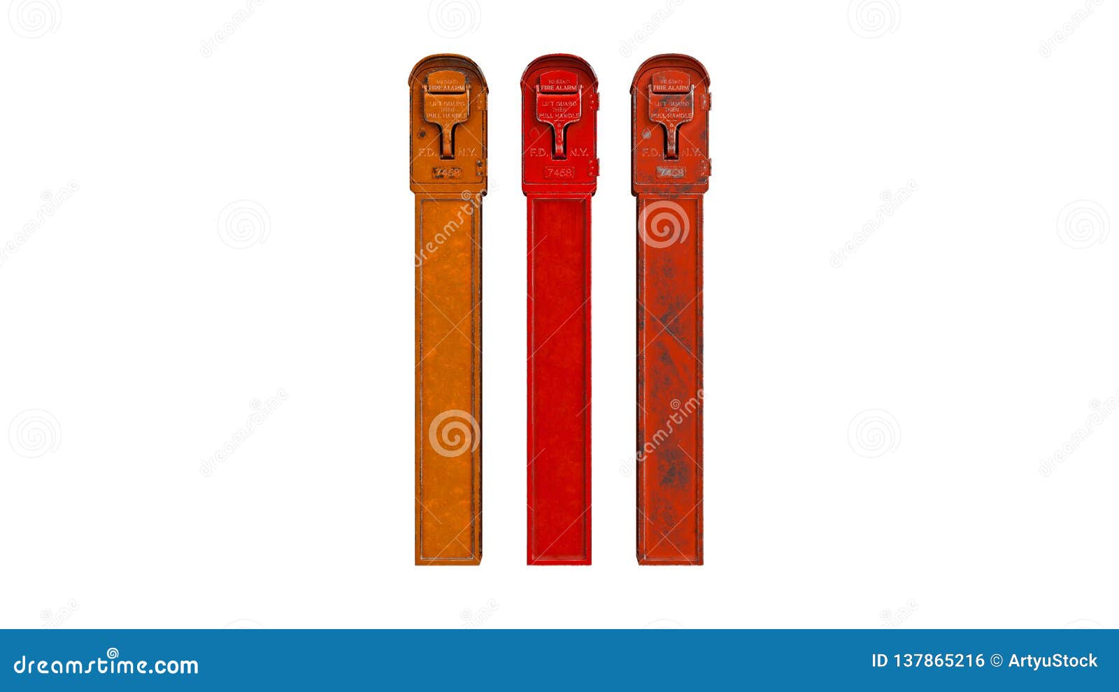 Fire Alarm Hydrant, Front View Stock Illustration - Illustration of ...