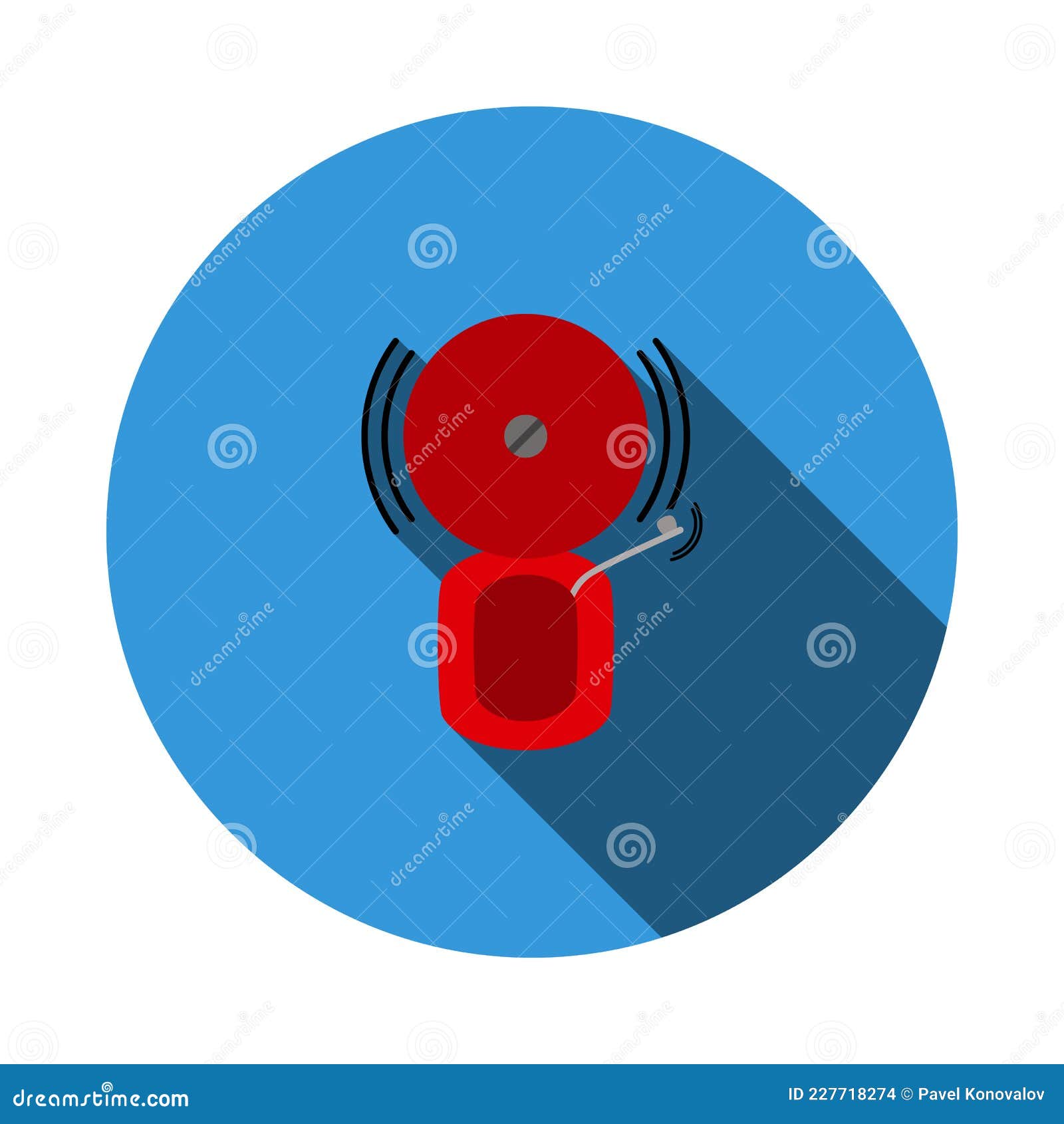 Fire Alarm Icon stock vector. Illustration of danger - 227718274