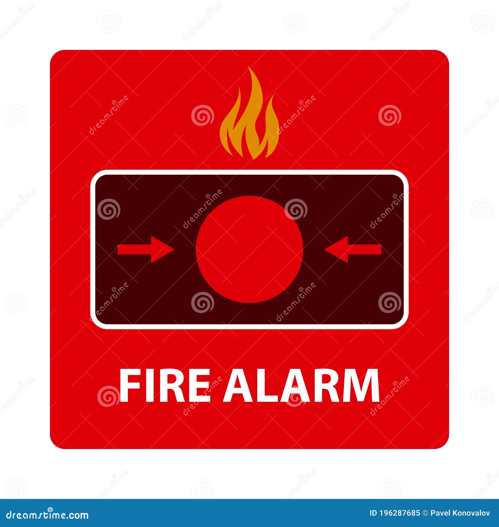 Fire Alarm Icon stock vector. Illustration of urgent - 196287685