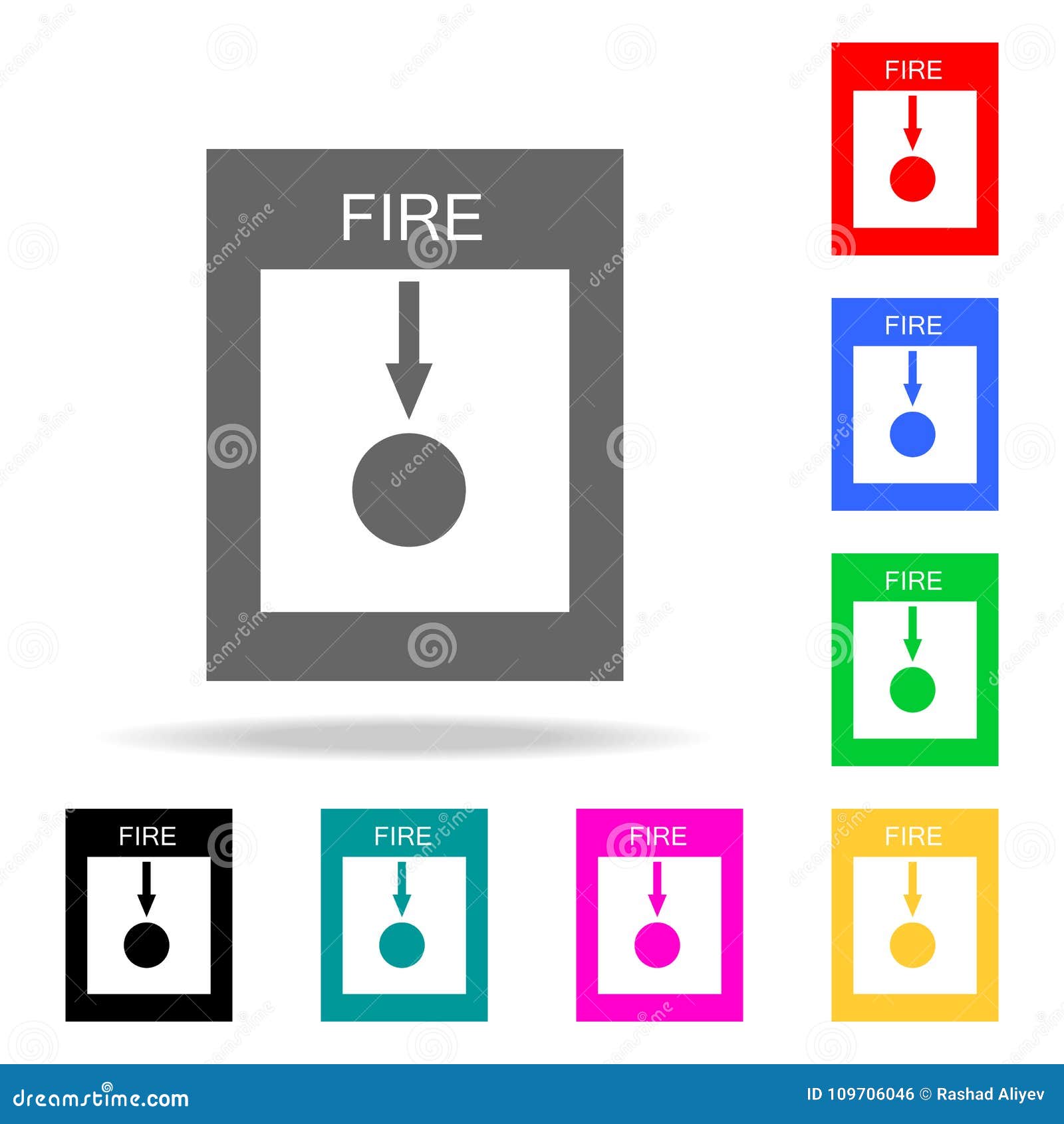 Fire Alarm Icon Icon. Element Firefighters Multi Colored Icons for ...
