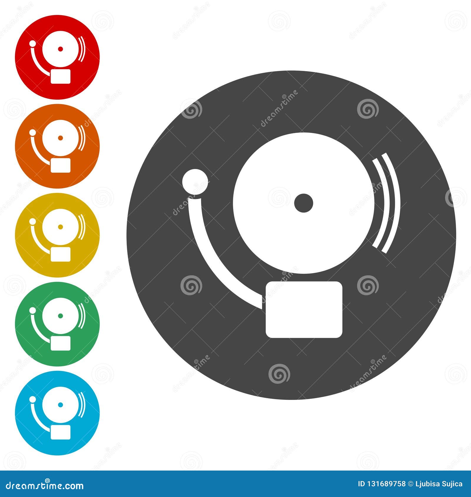 Fire Alarm Icon. School Alarm Stock Vector - Illustration of caution ...