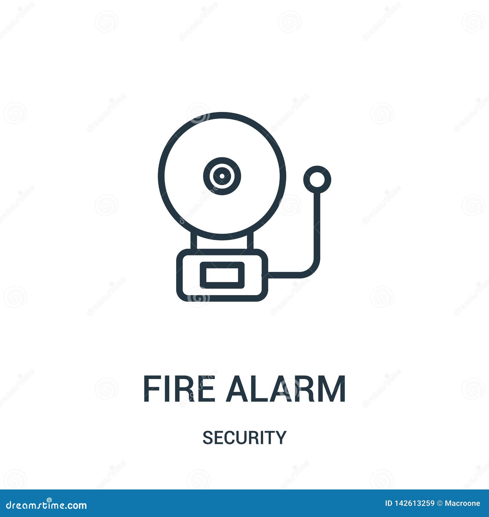 Fire Alarm Icon Vector from Security Collection. Thin Line Fire Alarm ...