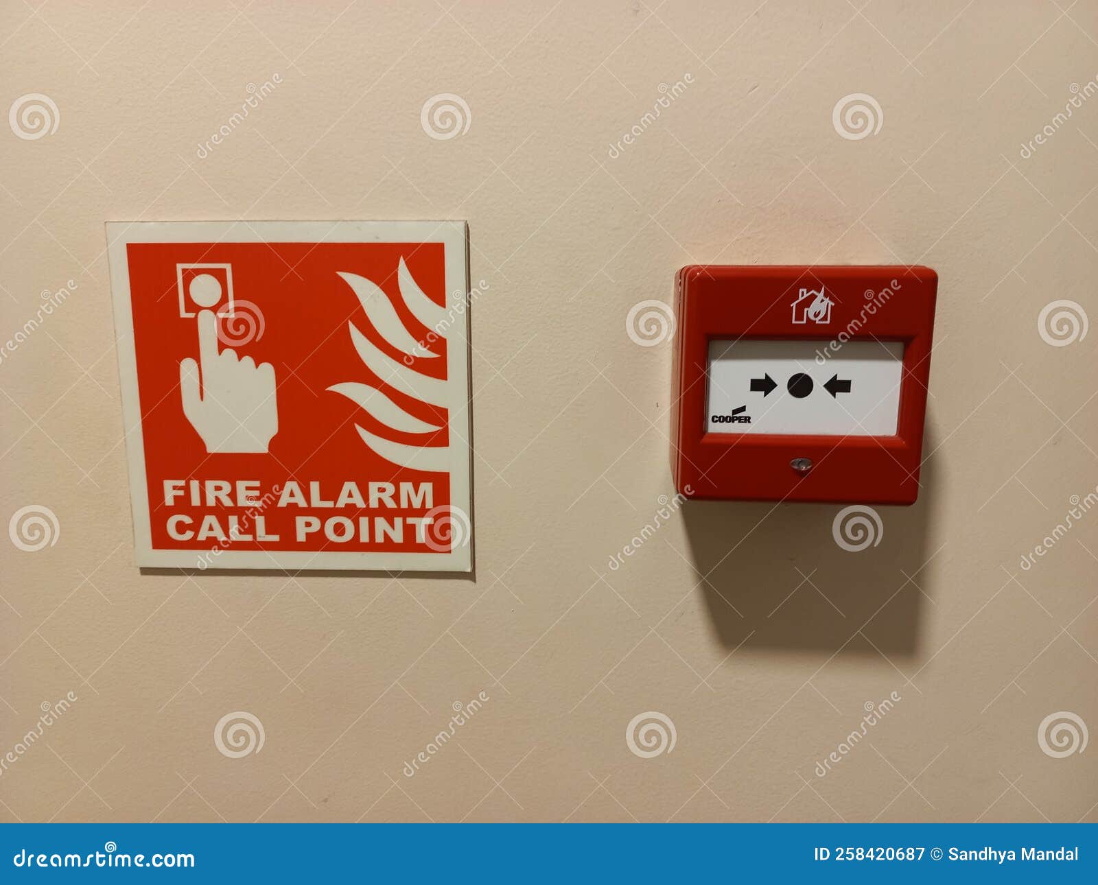 Fire Alarm Indicator and Panel Inside a Building Stock Image - Image of ...