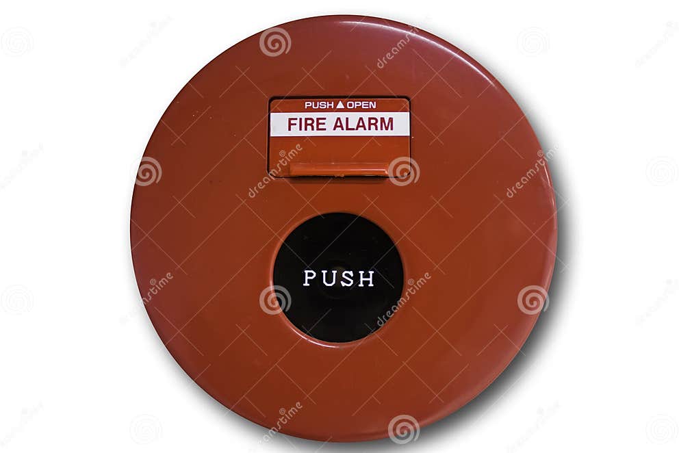 Fire Alarm on Isolated Background. Stock Photo - Image of extinguish ...