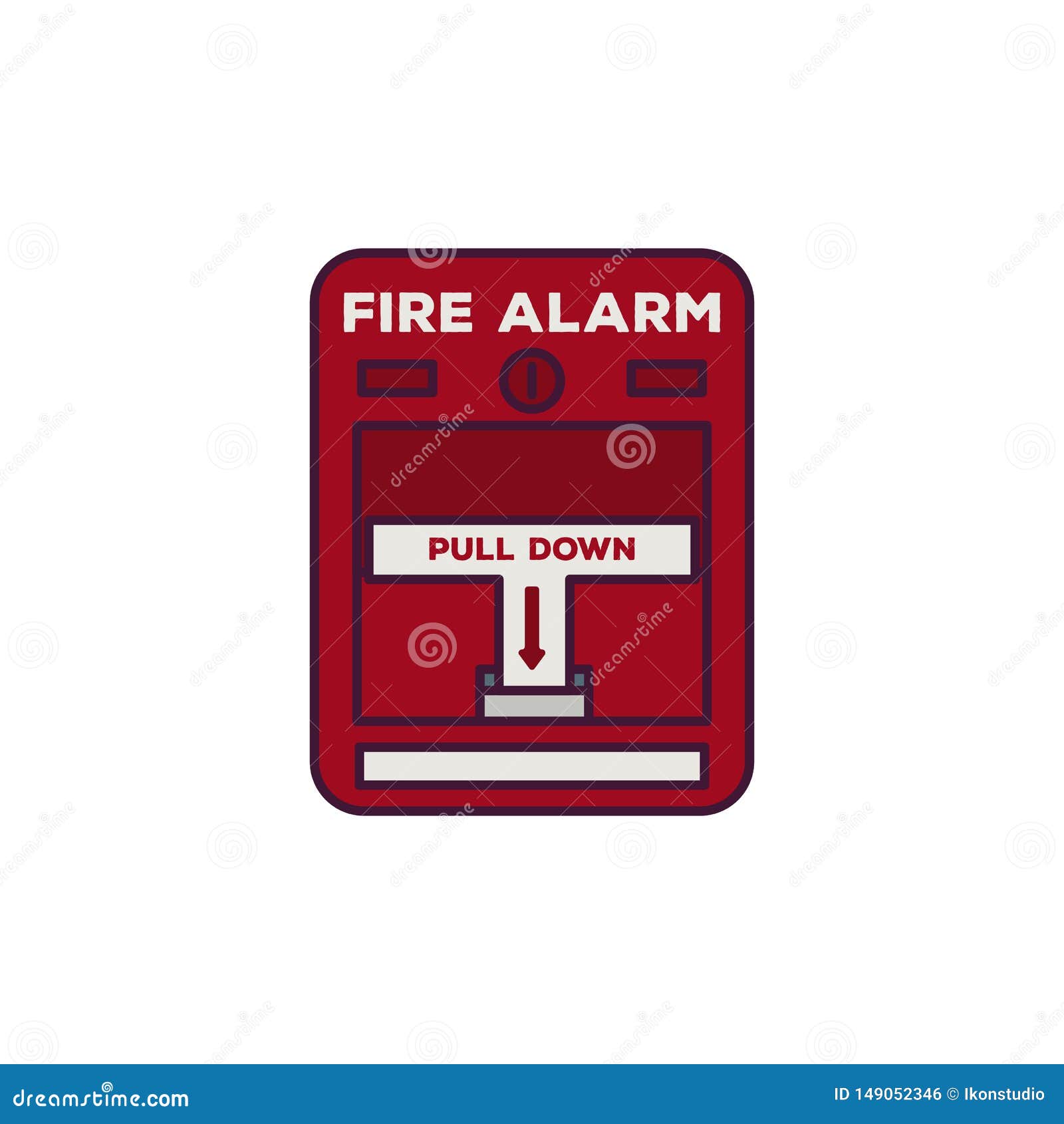 Fire alarm line vector stock vector. Illustration of security - 149052346