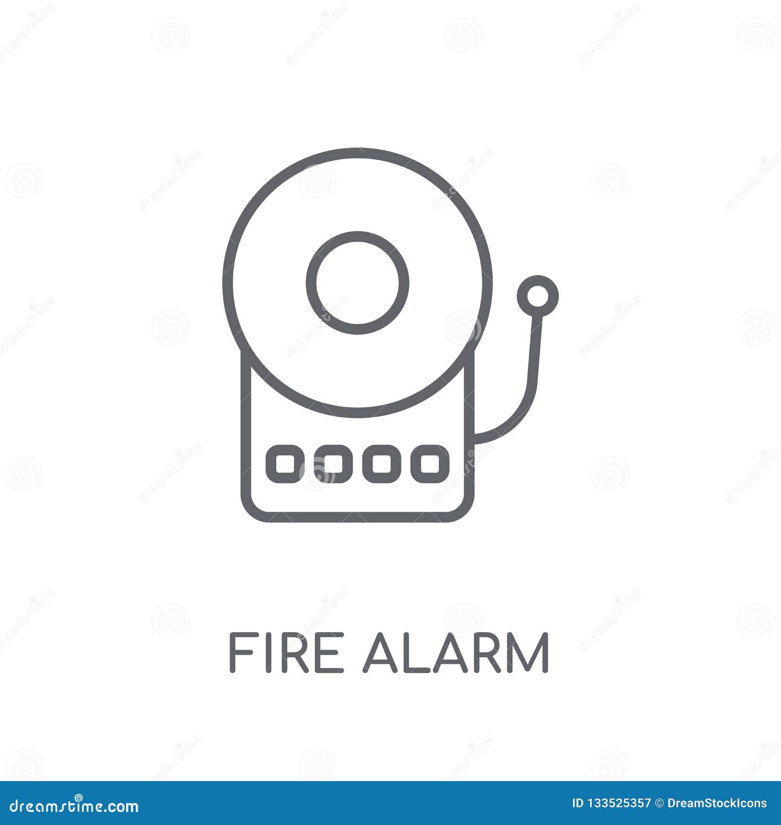 Fire Alarm Linear Icon. Modern Outline Fire Alarm Logo Concept O ...