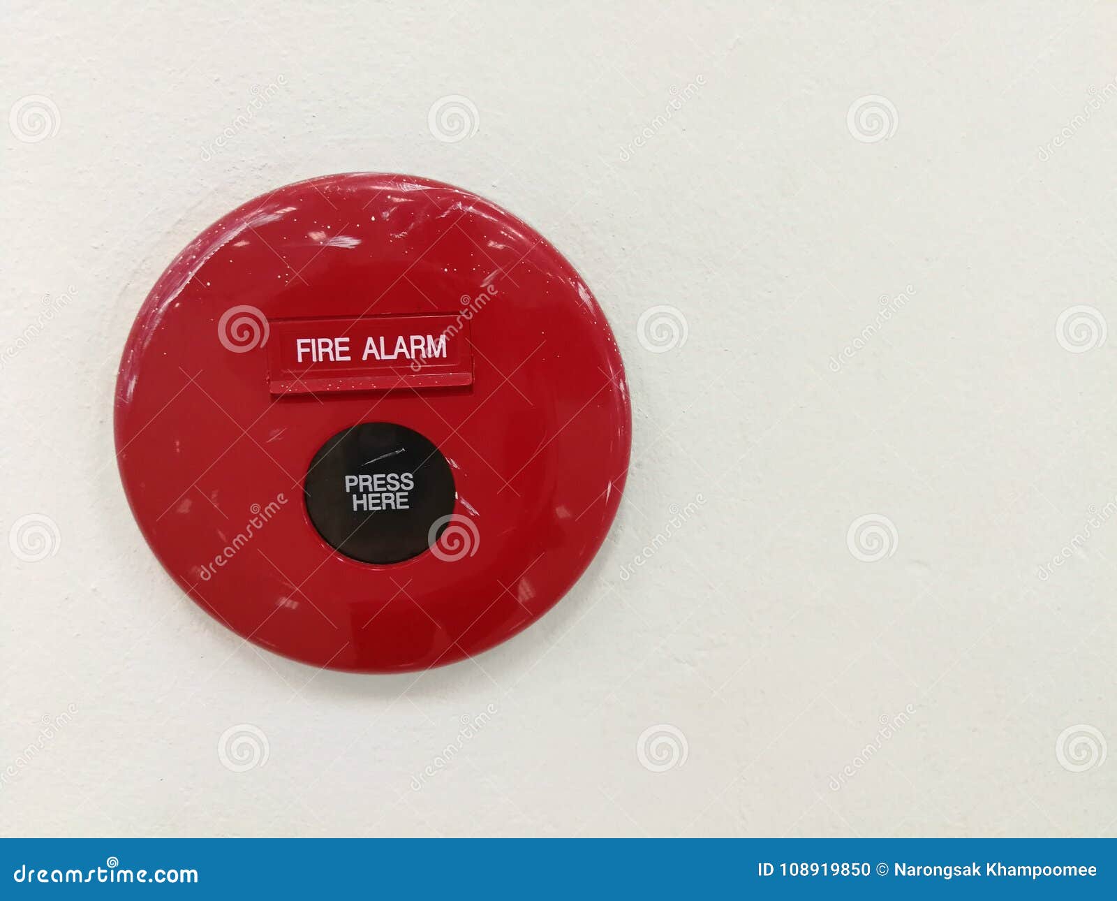 Fire Alarm Mounted on Cement Wall for Warning and Security System Stock ...