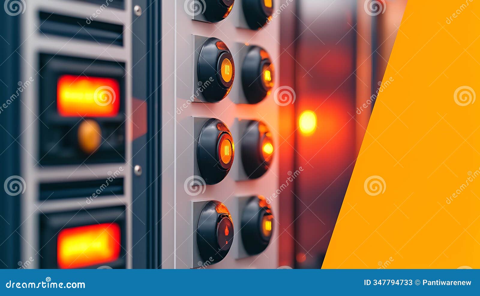 Fire Alarm Panel with Flashing Indicators Stock Illustration ...
