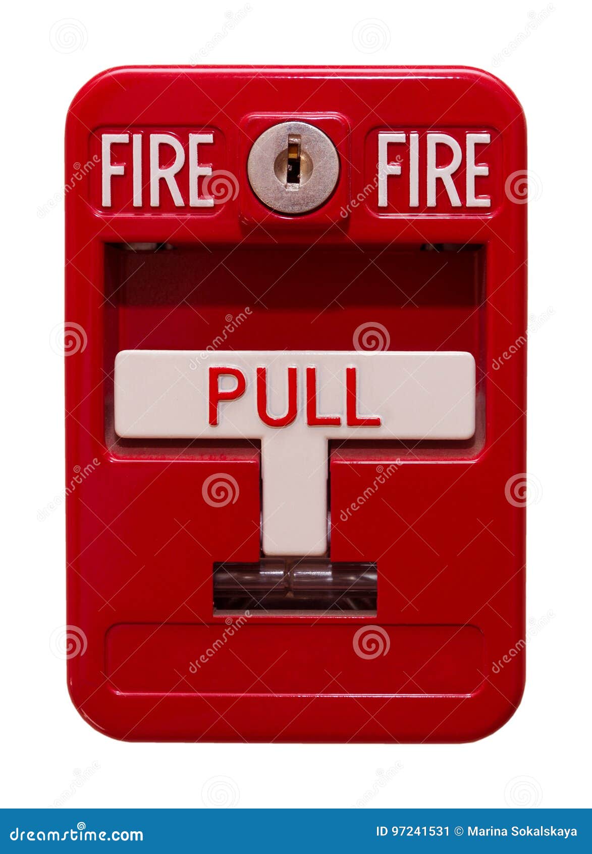 Fire alarm post stock image. Image of fire, pull, lever - 97241531