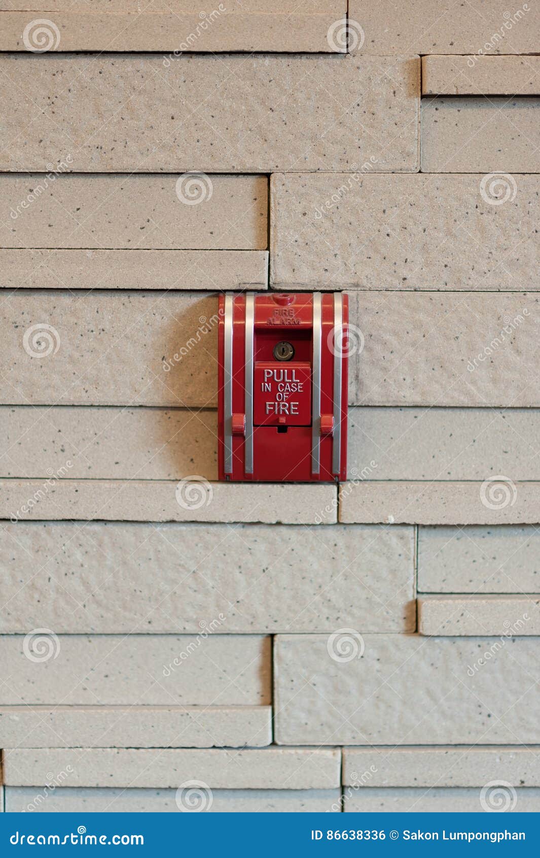 A Fire Alarm Pull Box on a Wall. Stock Photo - Image of activate ...