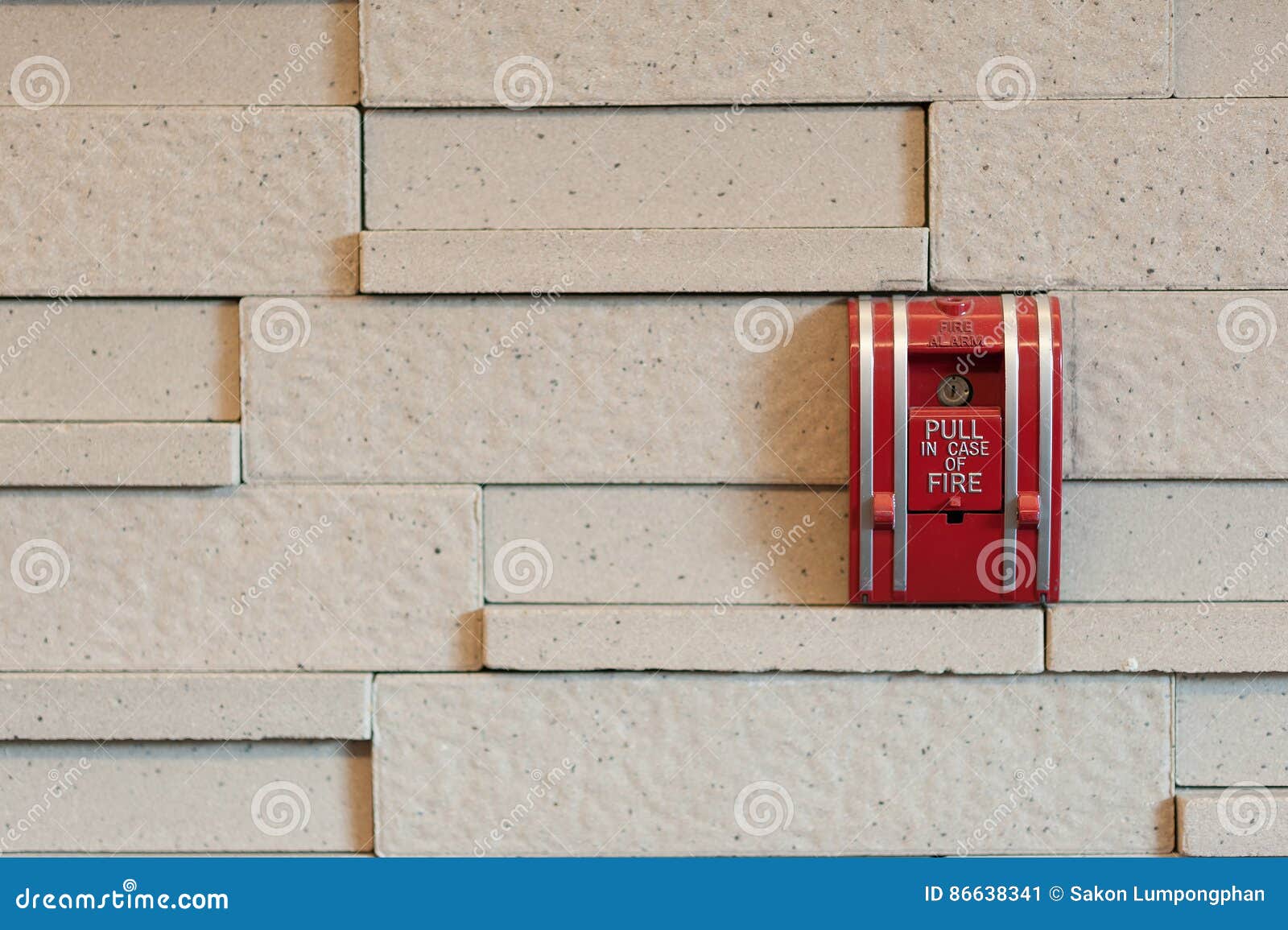A Fire Alarm Pull Box on a Wall. Stock Image - Image of fireman ...