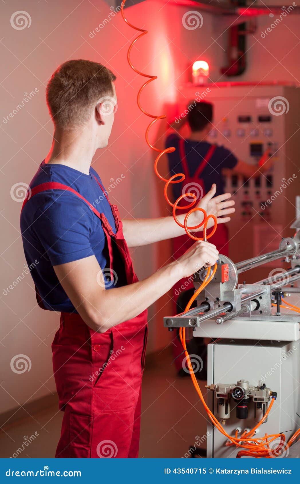 Fire Alarm Ringing in Factory Stock Image - Image of injured, operator ...