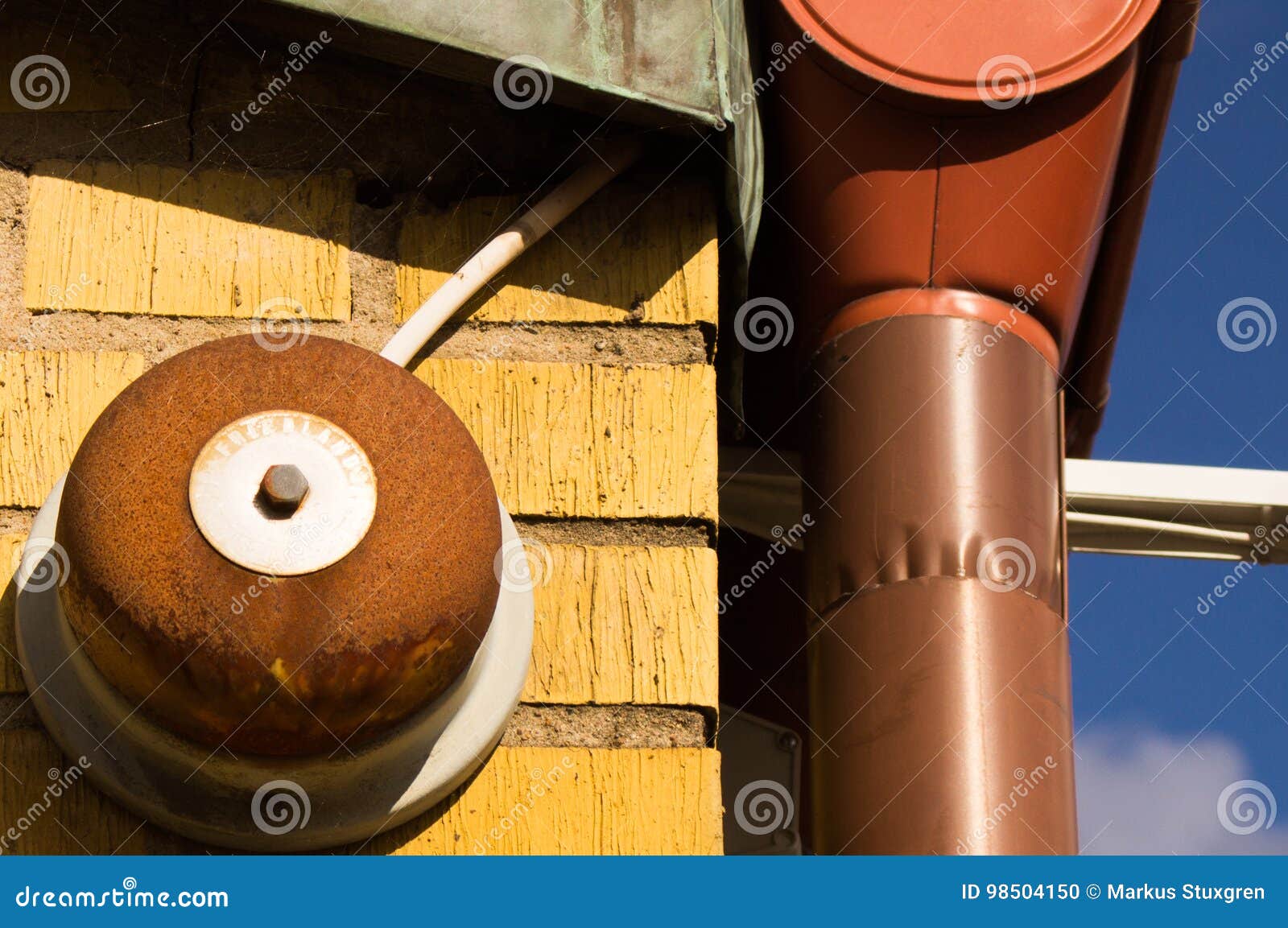 Fire alarm stock photo. Image of fire, long, middle, rusty - 98504150