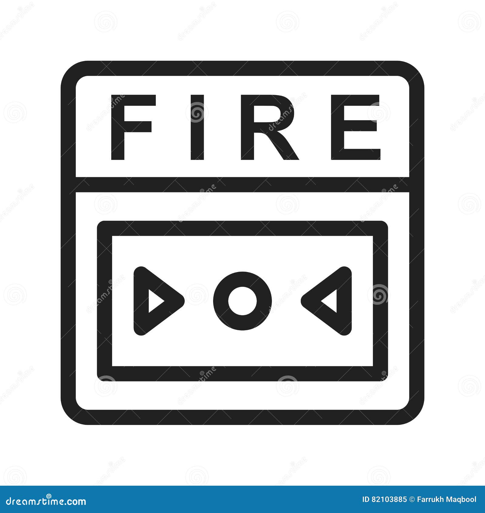 Fire Alarm stock vector. Illustration of firefighter - 82103885