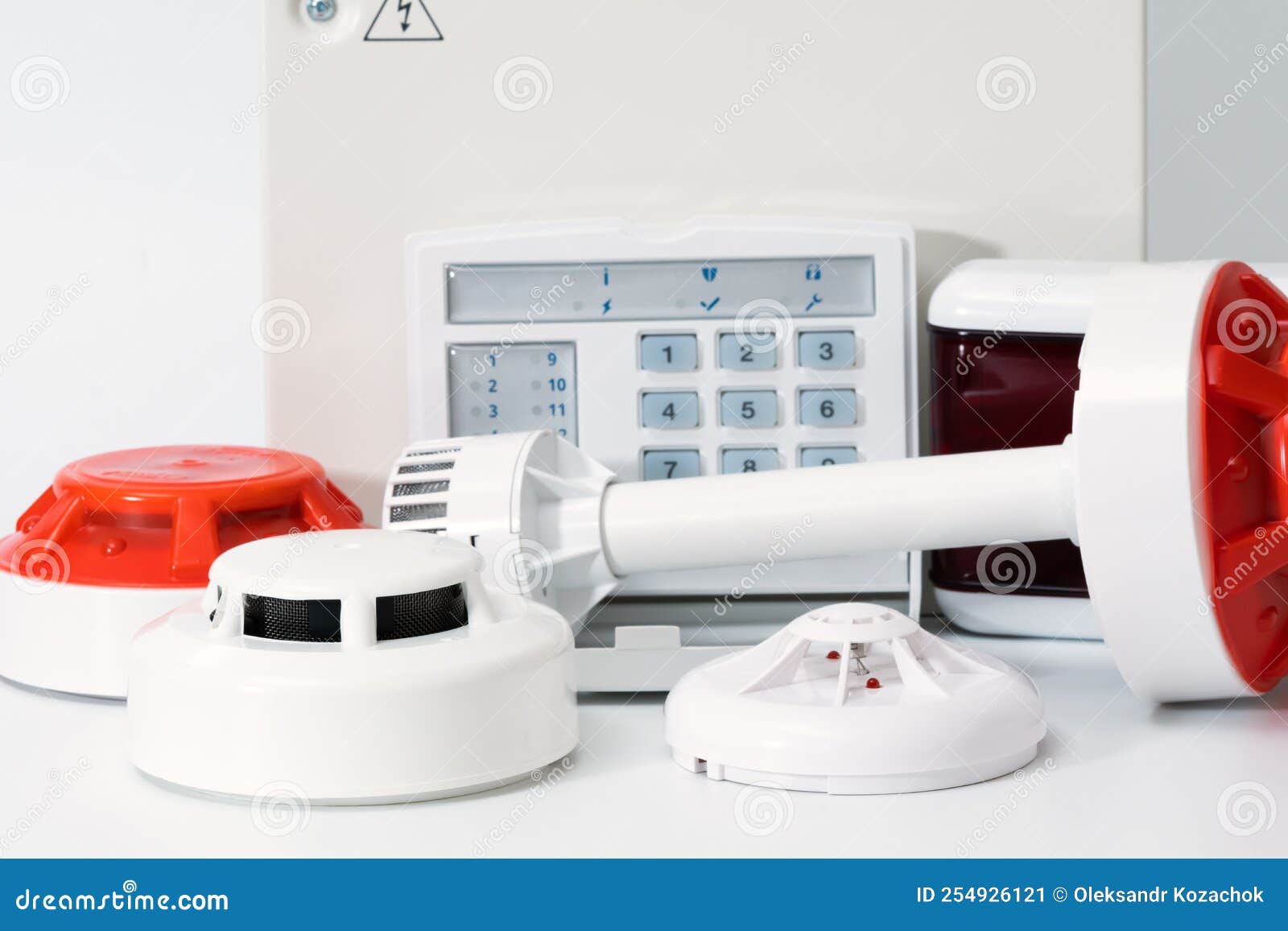 Fire Alarm Security. Fire Protection. Fire Safety System Construction ...