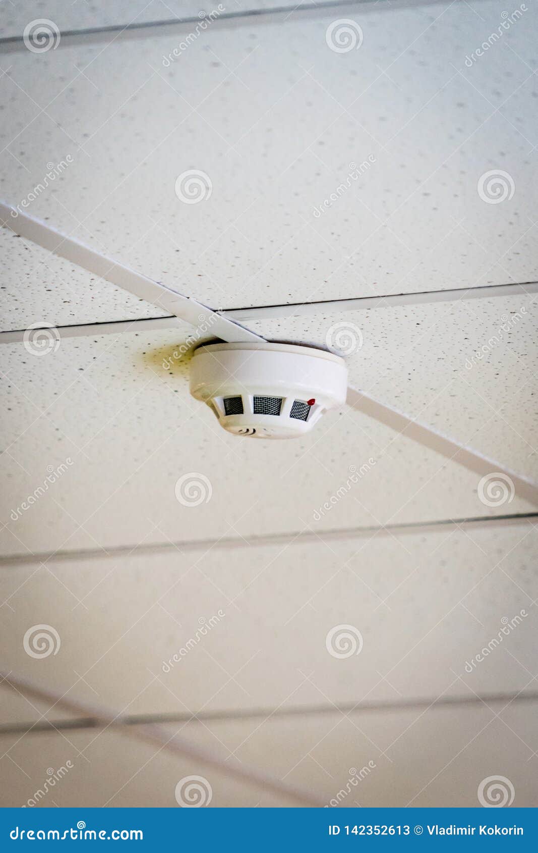Fire Alarm Sensor on the Ceiling. Place for Your Text Stock Image ...