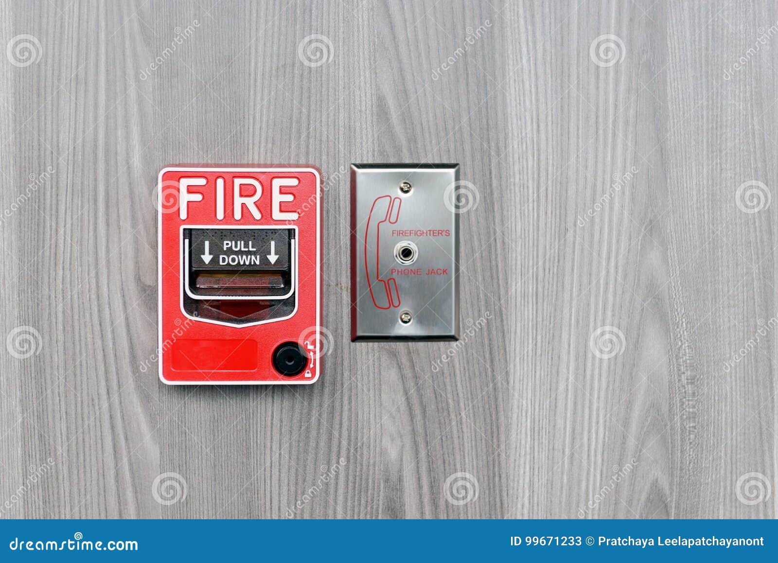 Fire Alarm Switch Box on Wall for Warning Stock Image - Image of ...