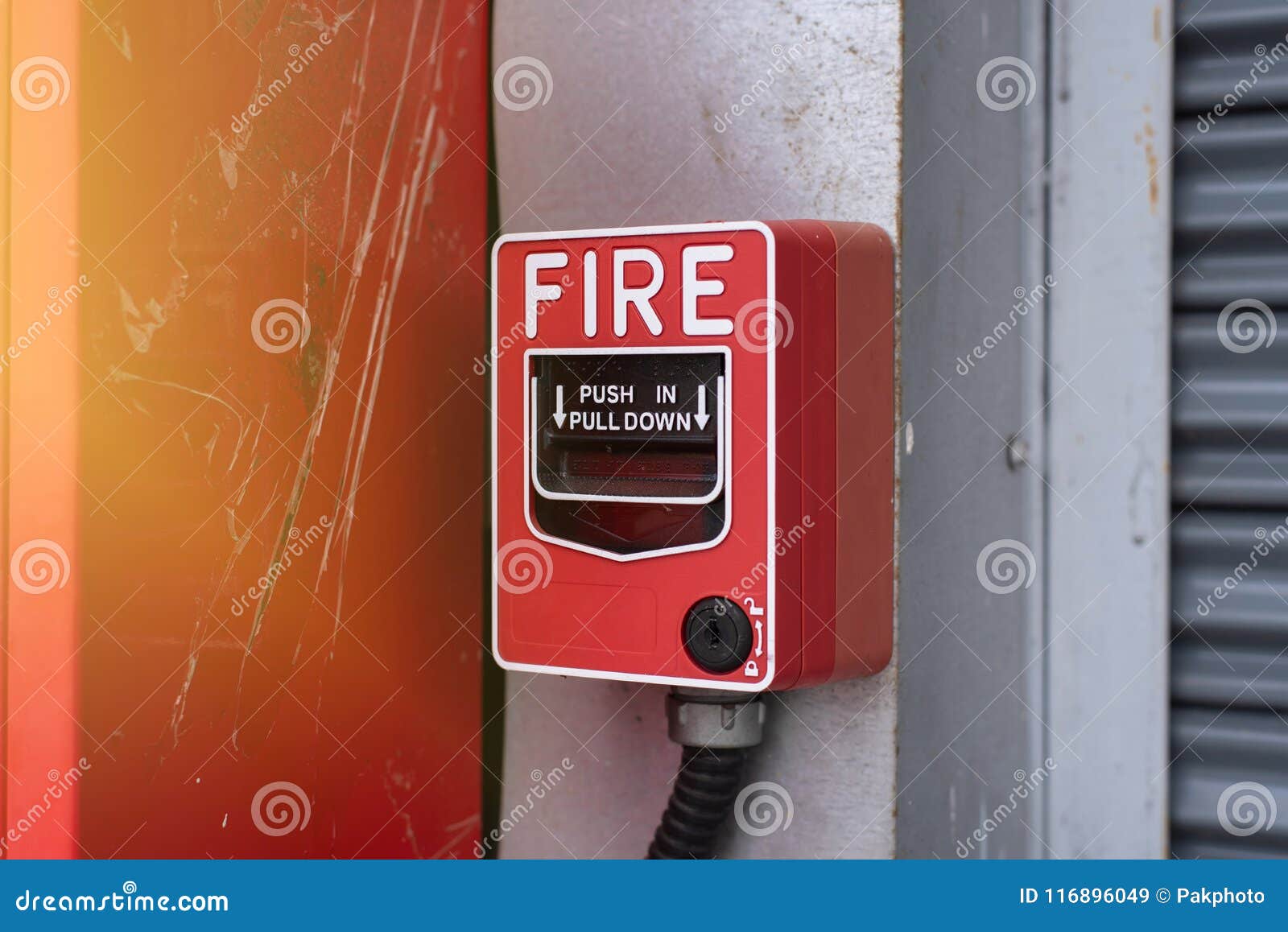 Fire alarm switch stock image. Image of danger, building - 116896049