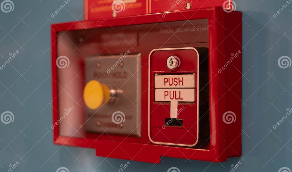 Fire Alarm Switch on Wall. Emergency Alarm Button Installed in a ...