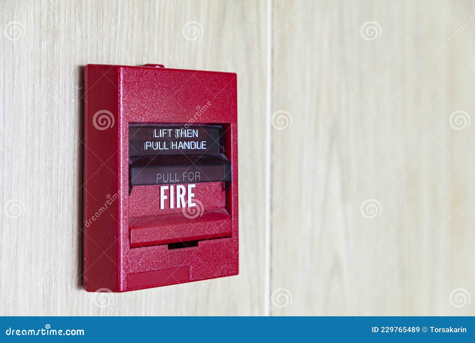 Alarm Switch on the White Wood Wall Stock Image - Image of fire, metal ...