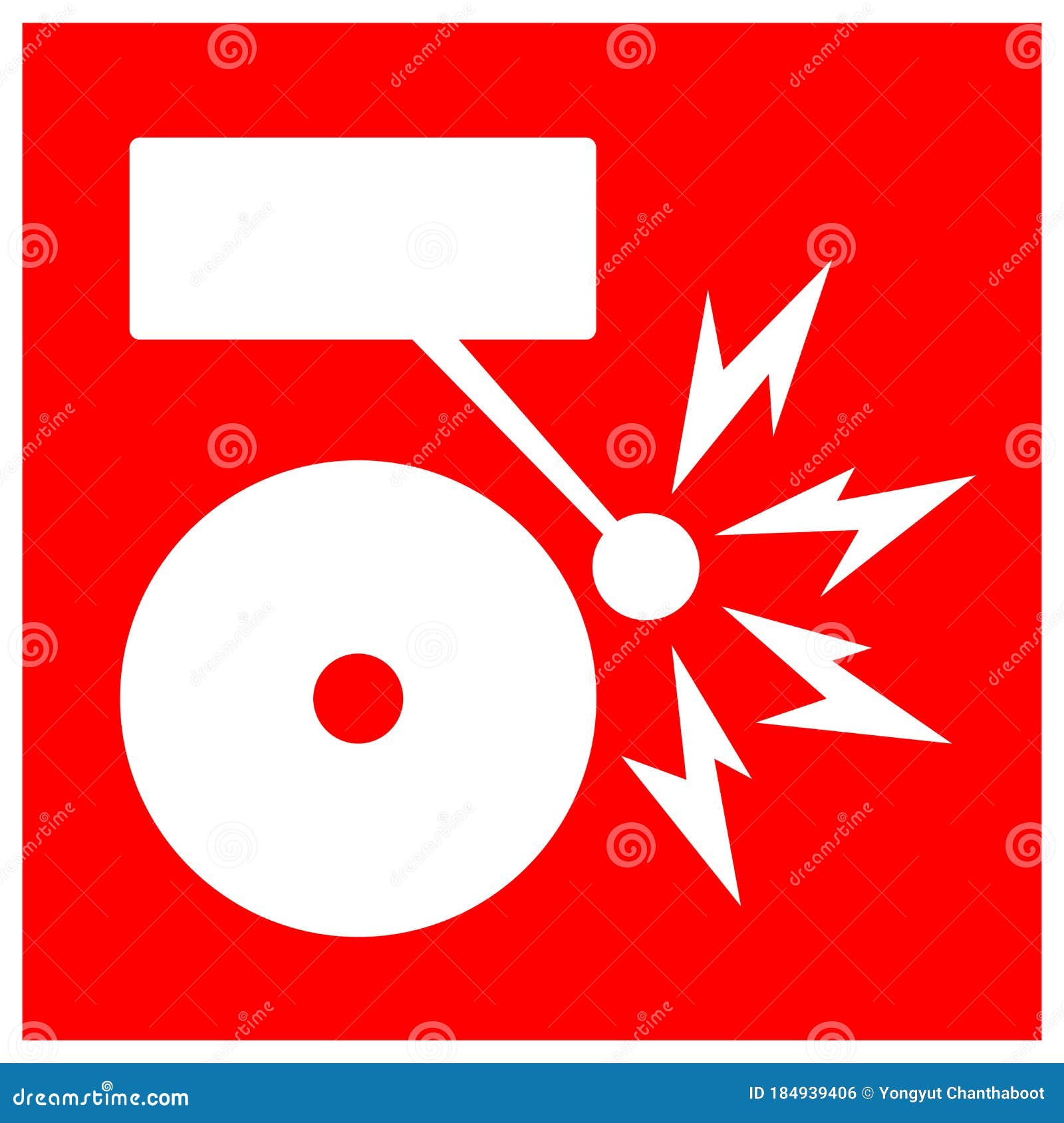 Fire Alarm Symbol Sign, Vector Illustration, Isolate on White ...