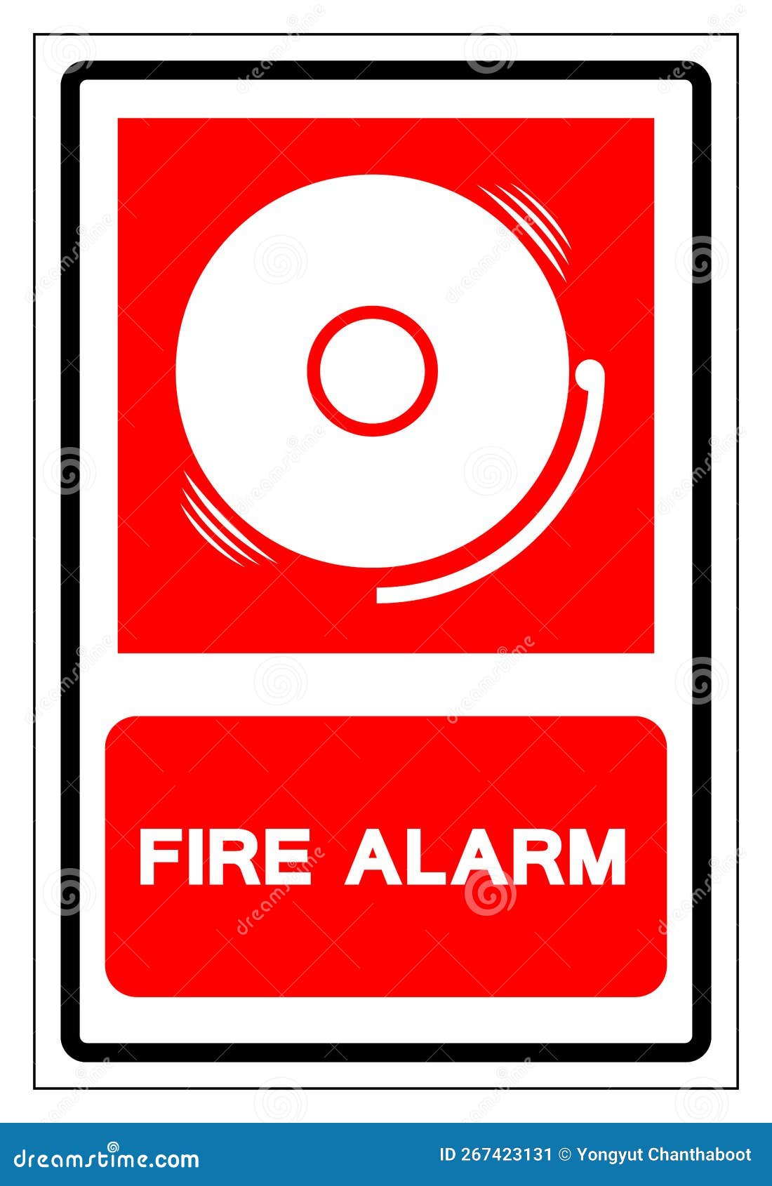 Fire Alarm Symbol Sign, Vector Illustration, Isolate on White ...