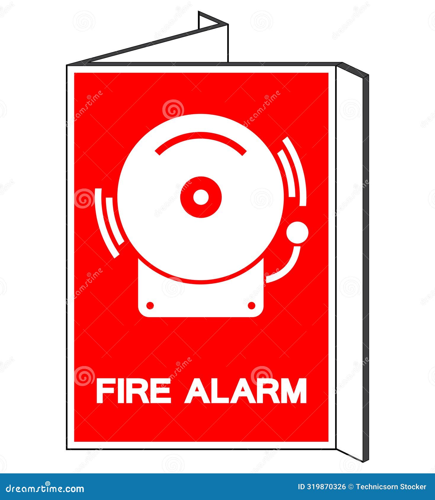 Fire Alarm Symbol Sign, Vector Illustration, Isolate on White ...