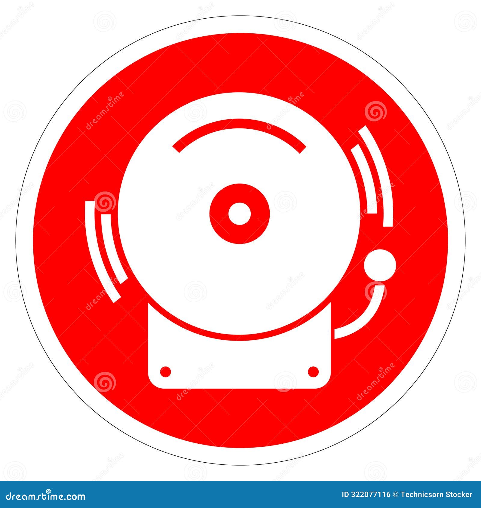 Fire Alarm Symbol Sign, Vector Illustration, Isolate on White ...