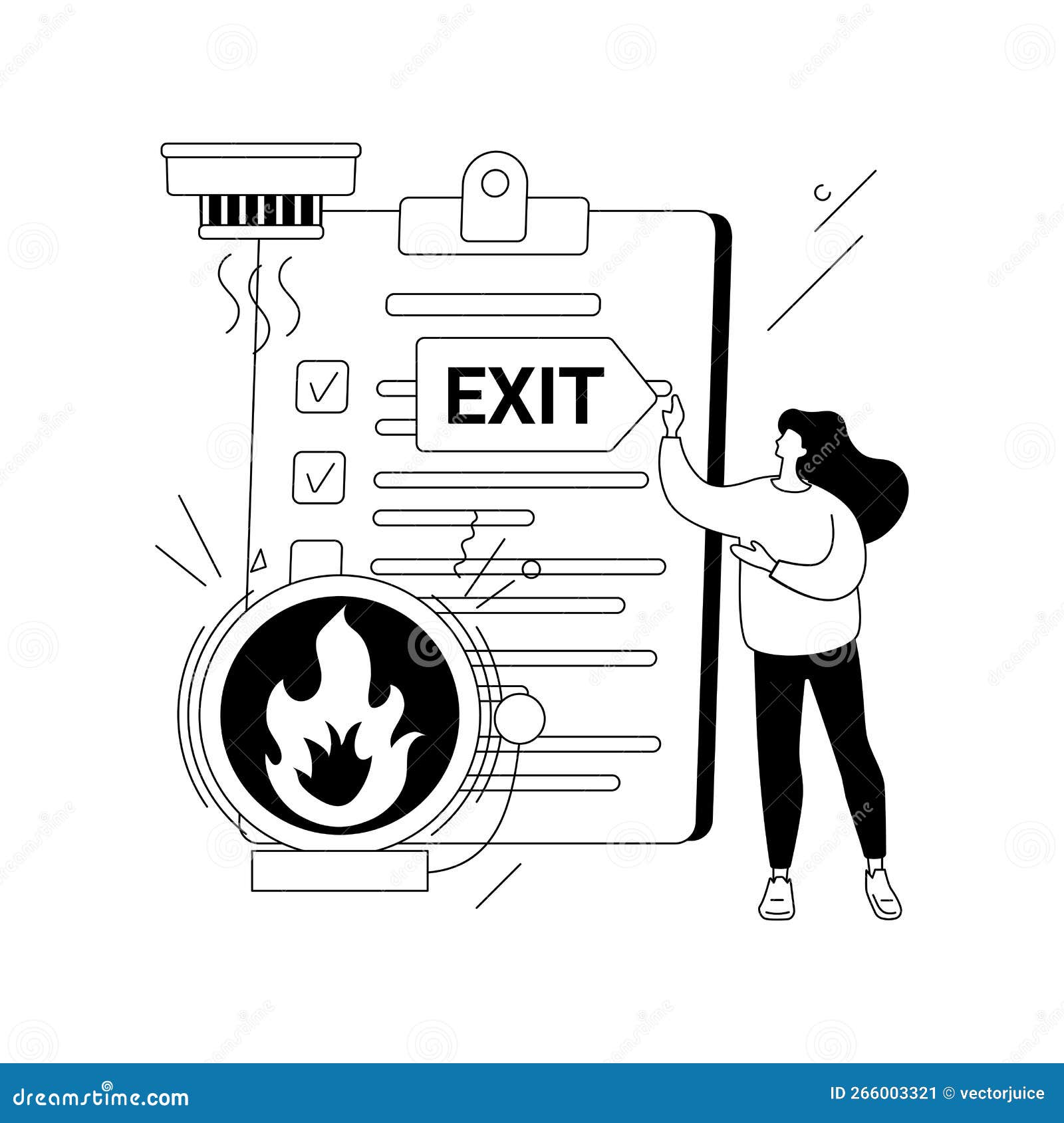 Fire Alarm System Abstract Concept Vector Illustration Stock Vector ...