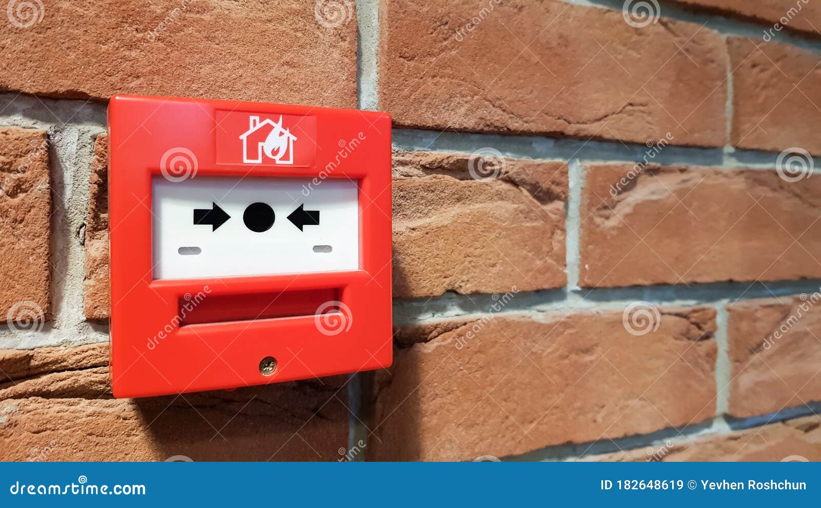 Fire Alarm System Box Installed on Wall in Building Stock Image - Image ...