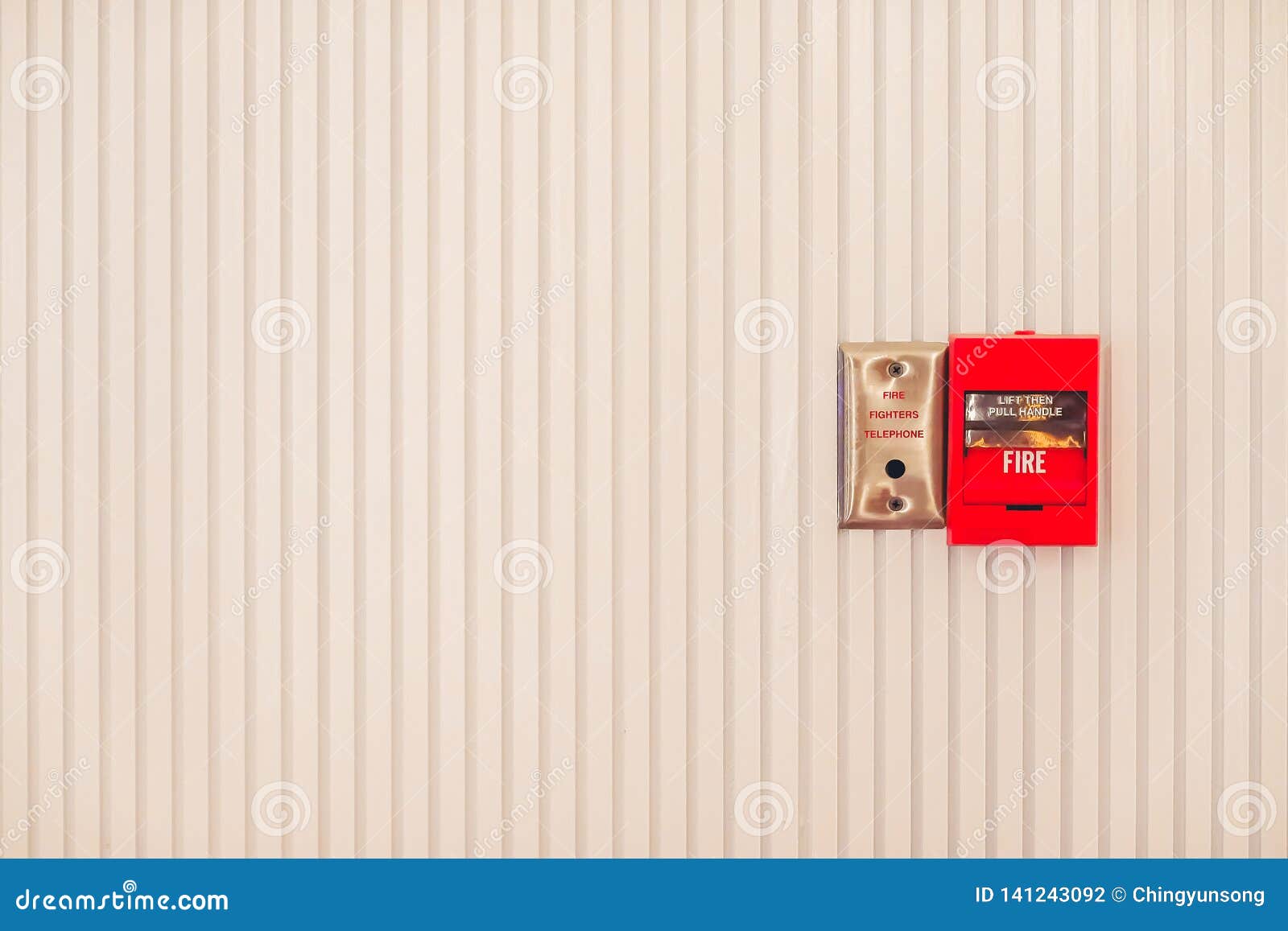 Fire Alarm System Box Installed on Wall in Modern Building Stock Photo ...