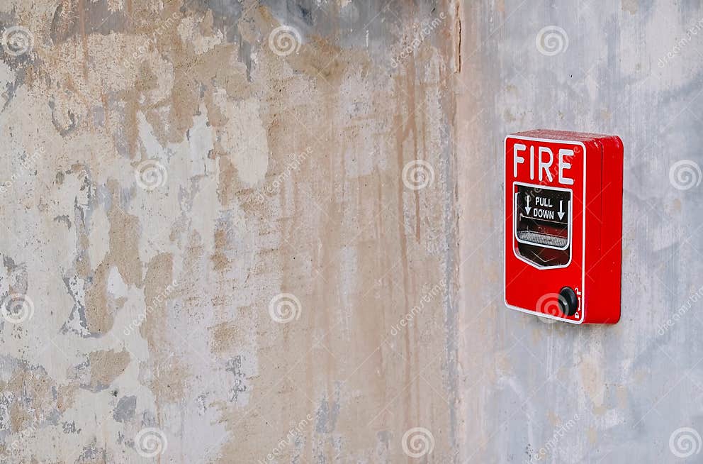 Fire Alarm System Box Installed on Wall in Old Building Stock Image ...