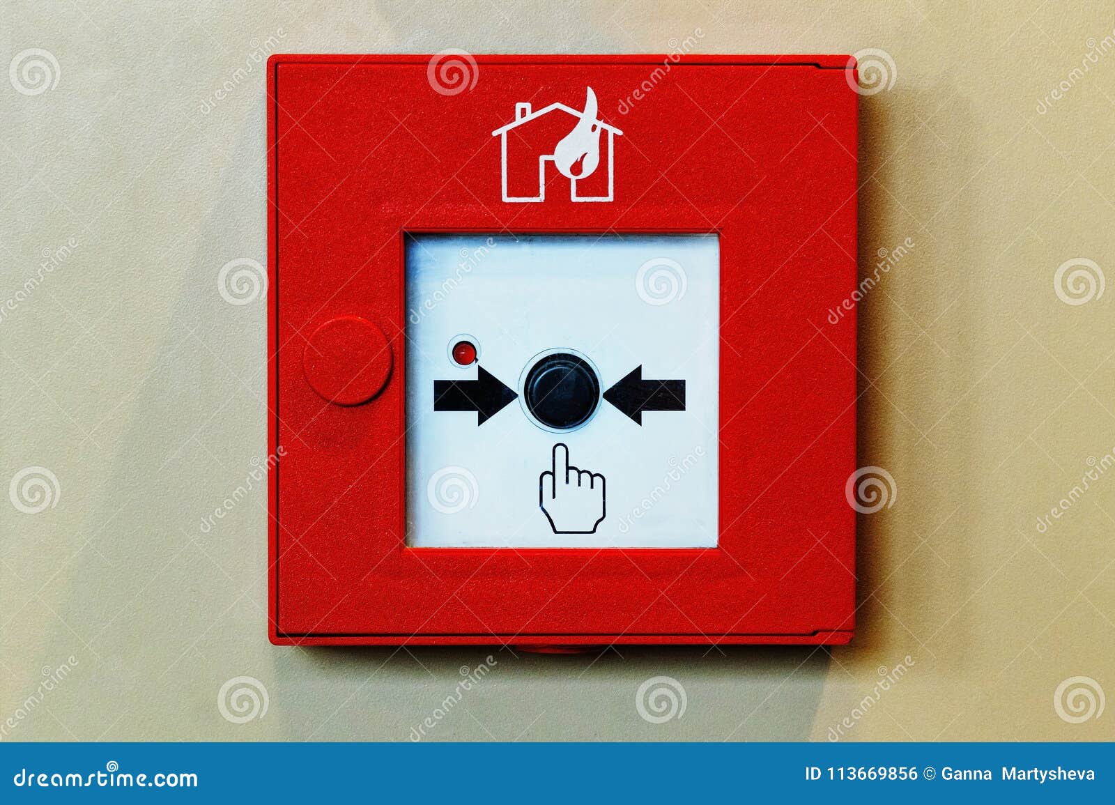 Fire Alarm System Button. Closed-up of Fire Alarm Press Machine Stock ...