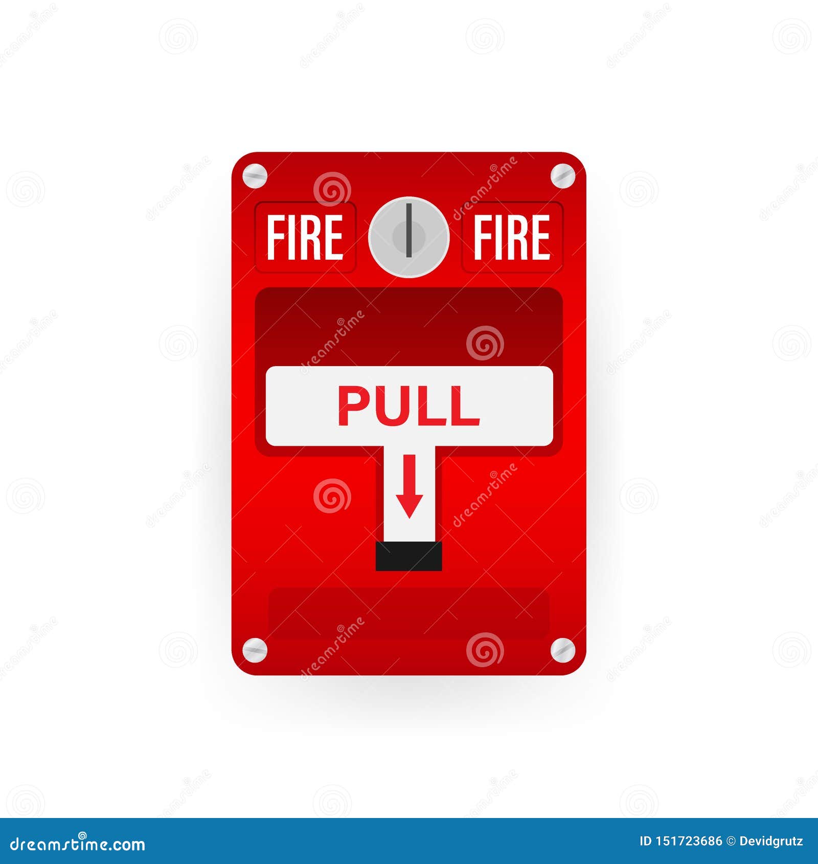 Fire Alarm System. Fire Equipment. Vector Stock Illustration Stock Vector - Illustration of ...