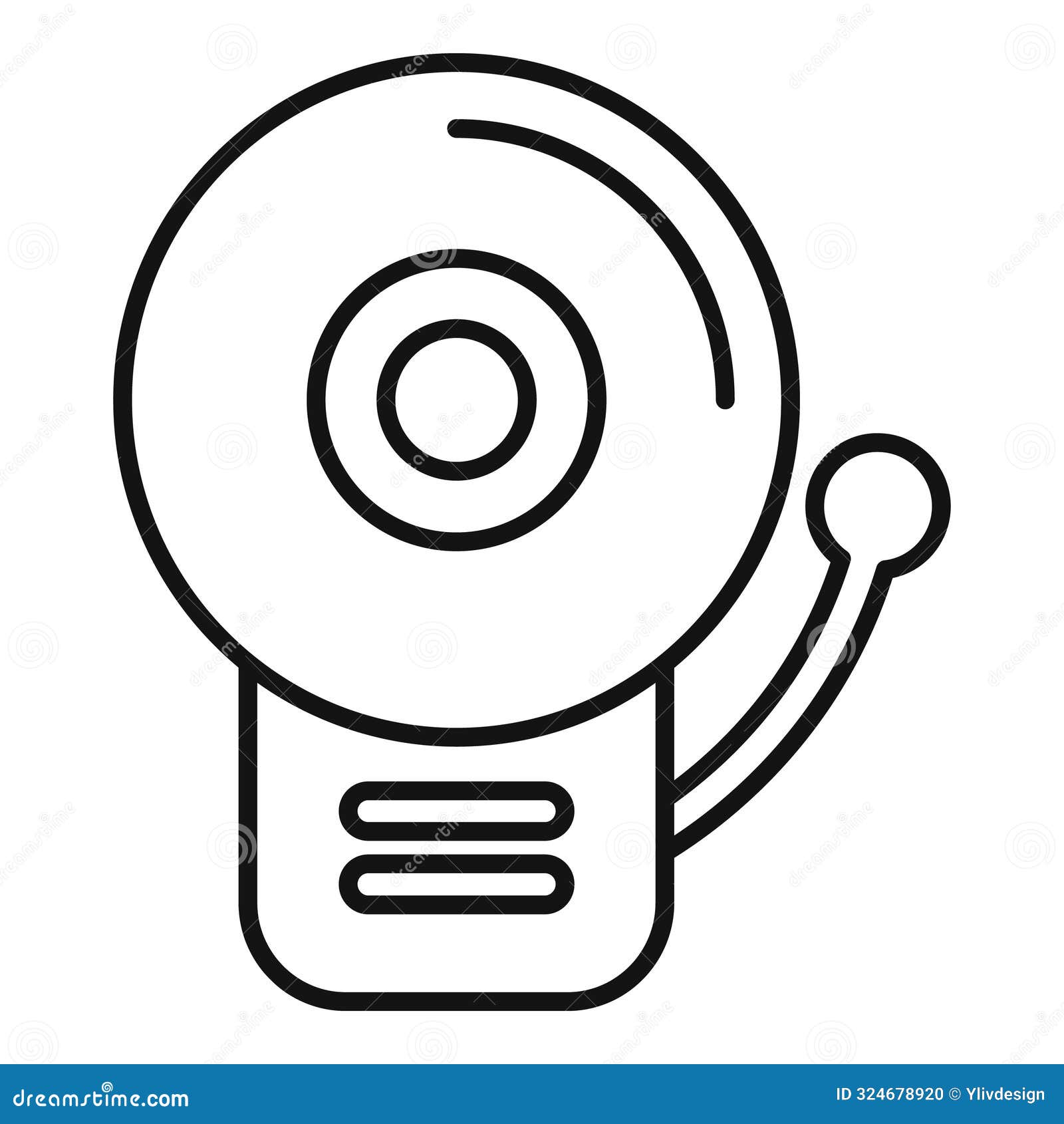 Fire Alarm System Icon Showing Emergency Warning Stock Illustration ...