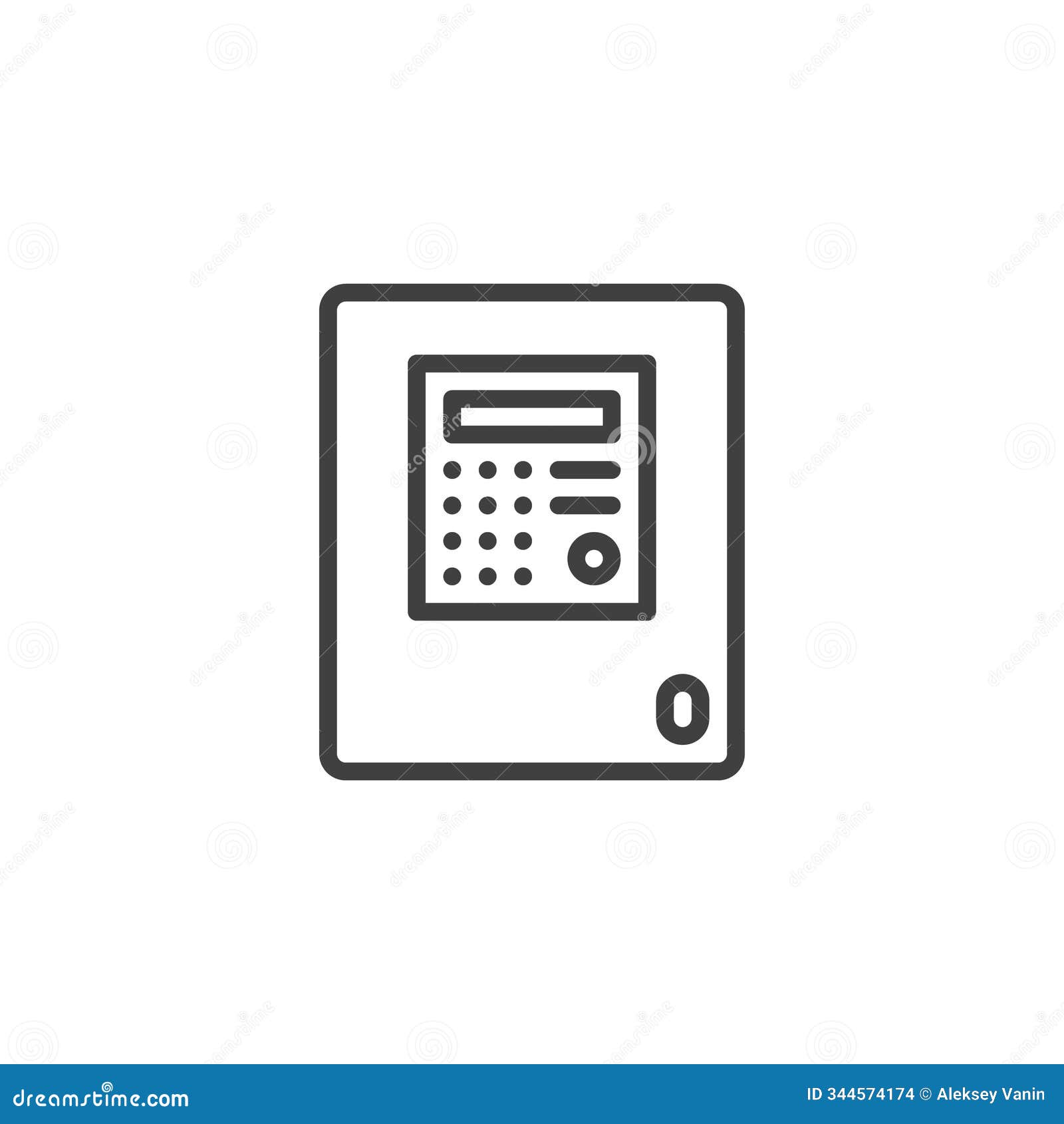 Fire Alarm System Line Icon Stock Illustration - Illustration of ...