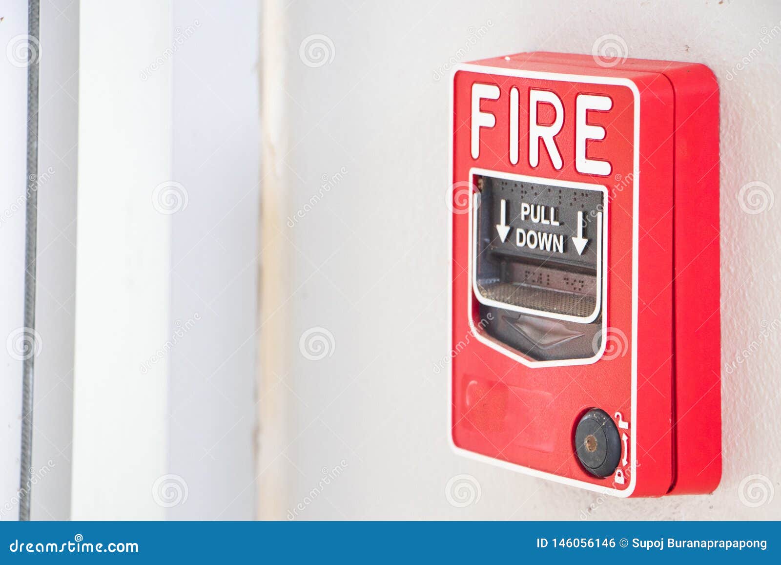 Fire Alarm System. Fire Safety Box on the Wall Stock Photo - Image of ...