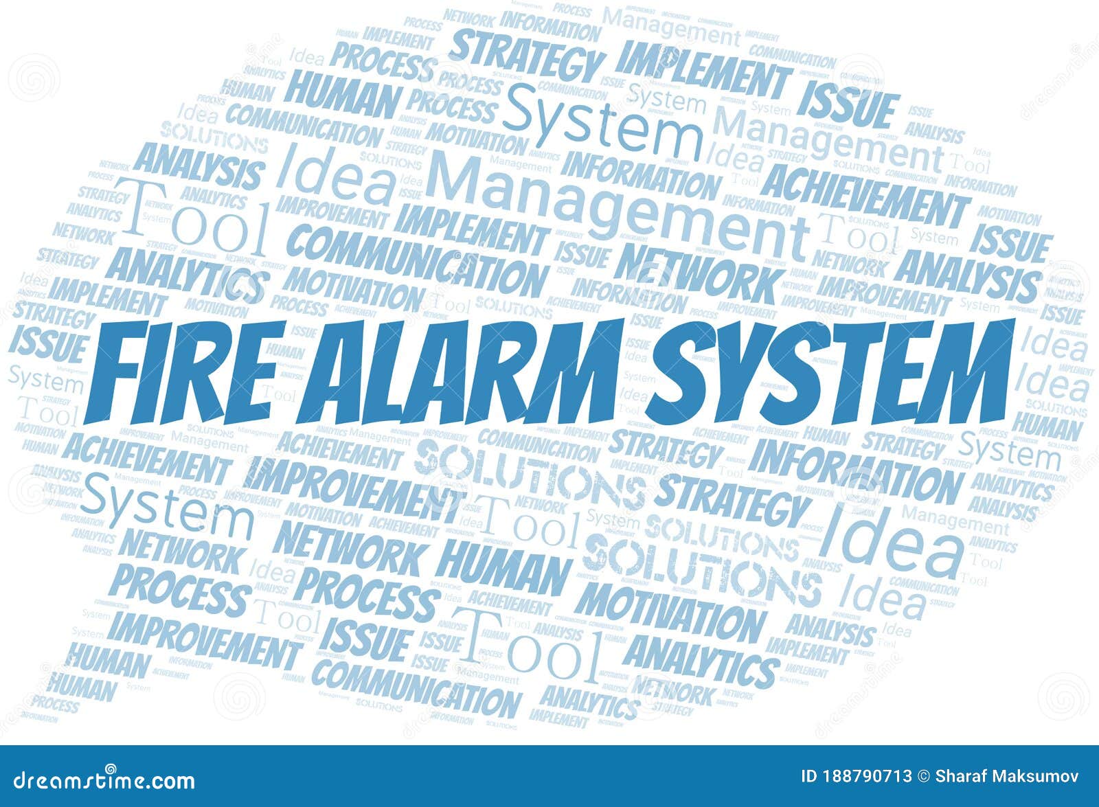 Fire Alarm System Typography Vector Word Cloud. Stock Vector ...