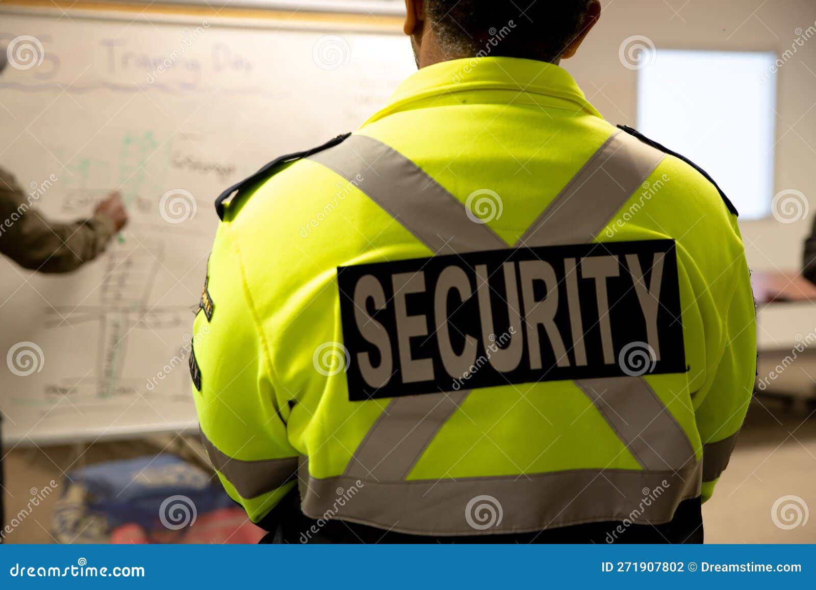 Security Guards are Learning How To Use Fire Alarm Panel Stock Photo ...