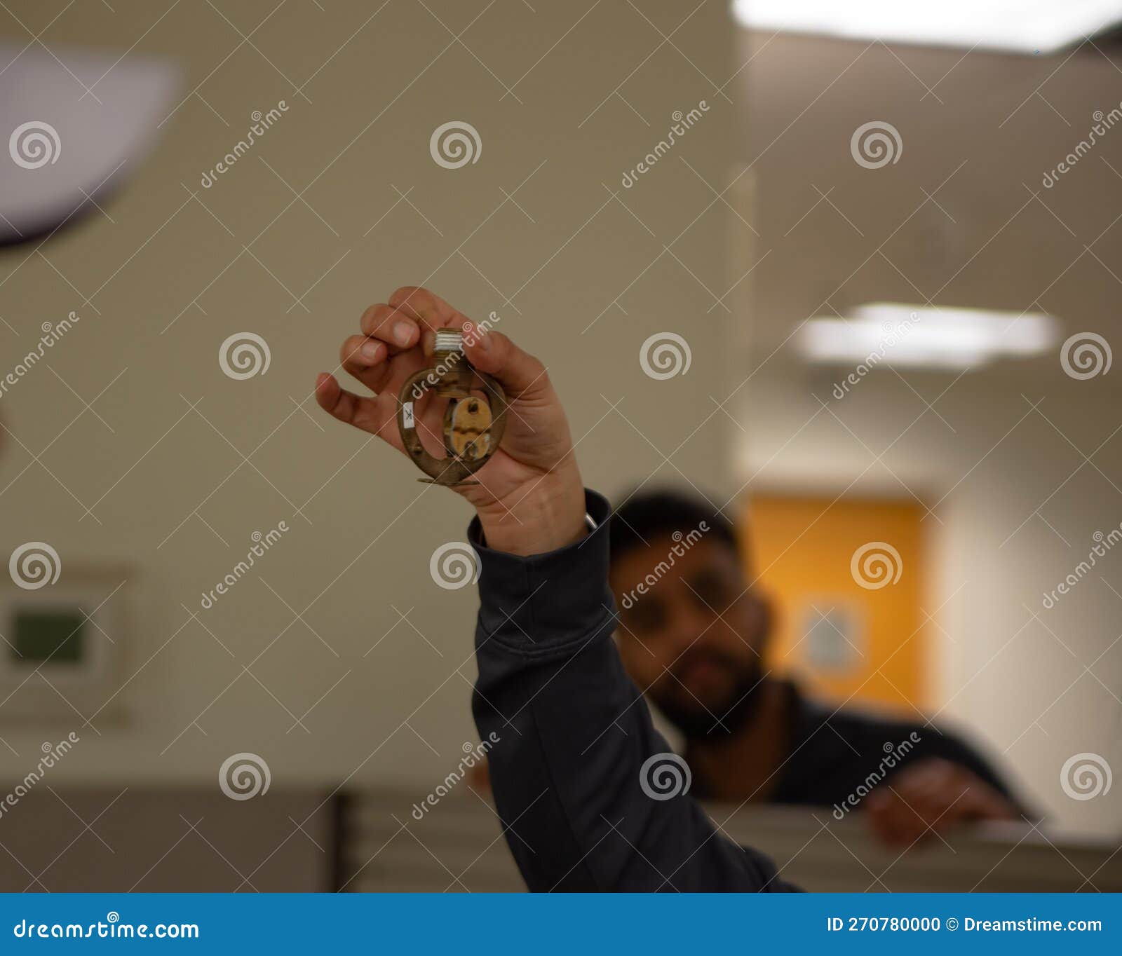 Fire Alarm Training Class by Security Guard in Office Stock Photo ...