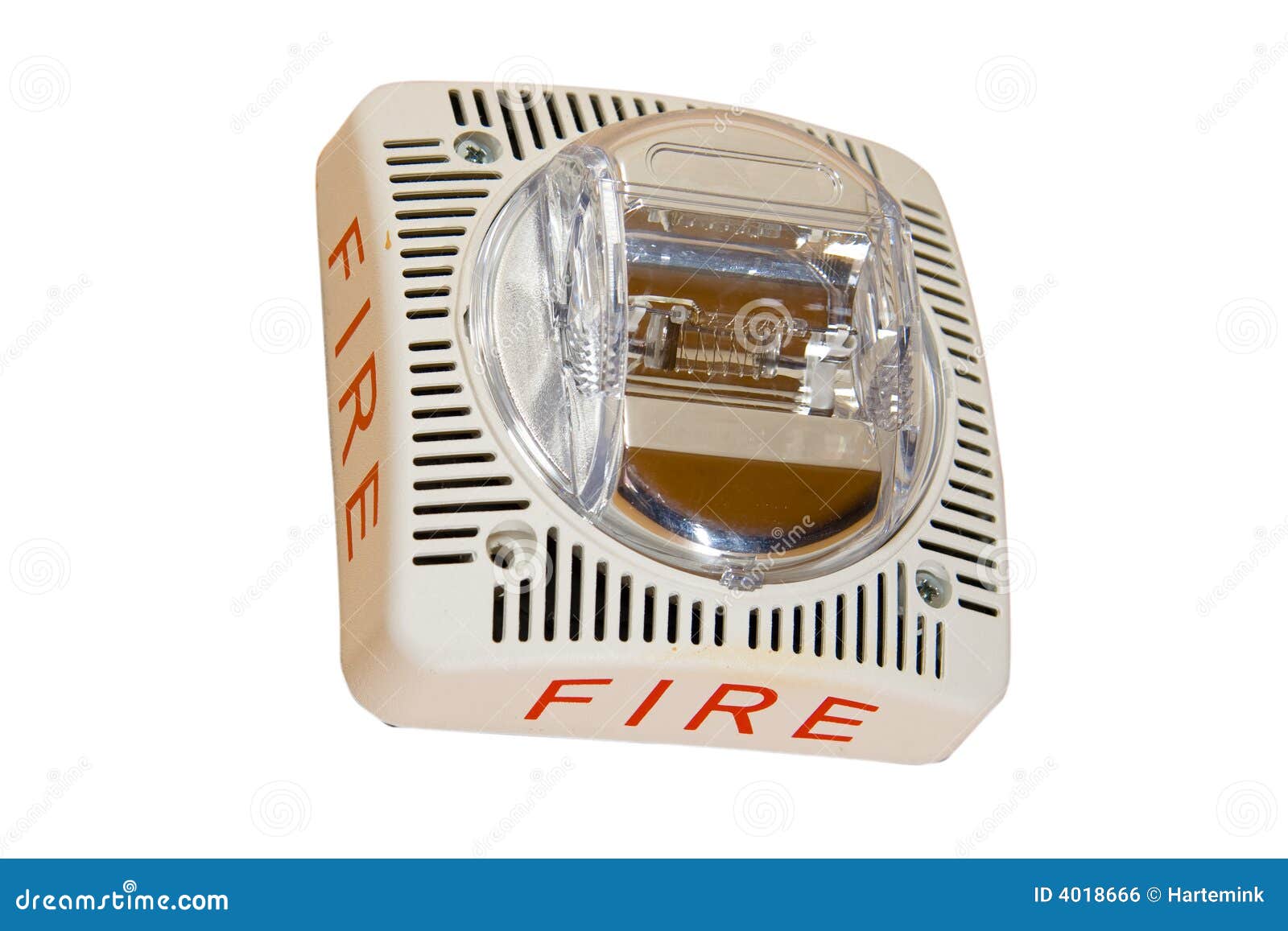 Fire Alarm on White Background Stock Photo - Image of install, warning ...