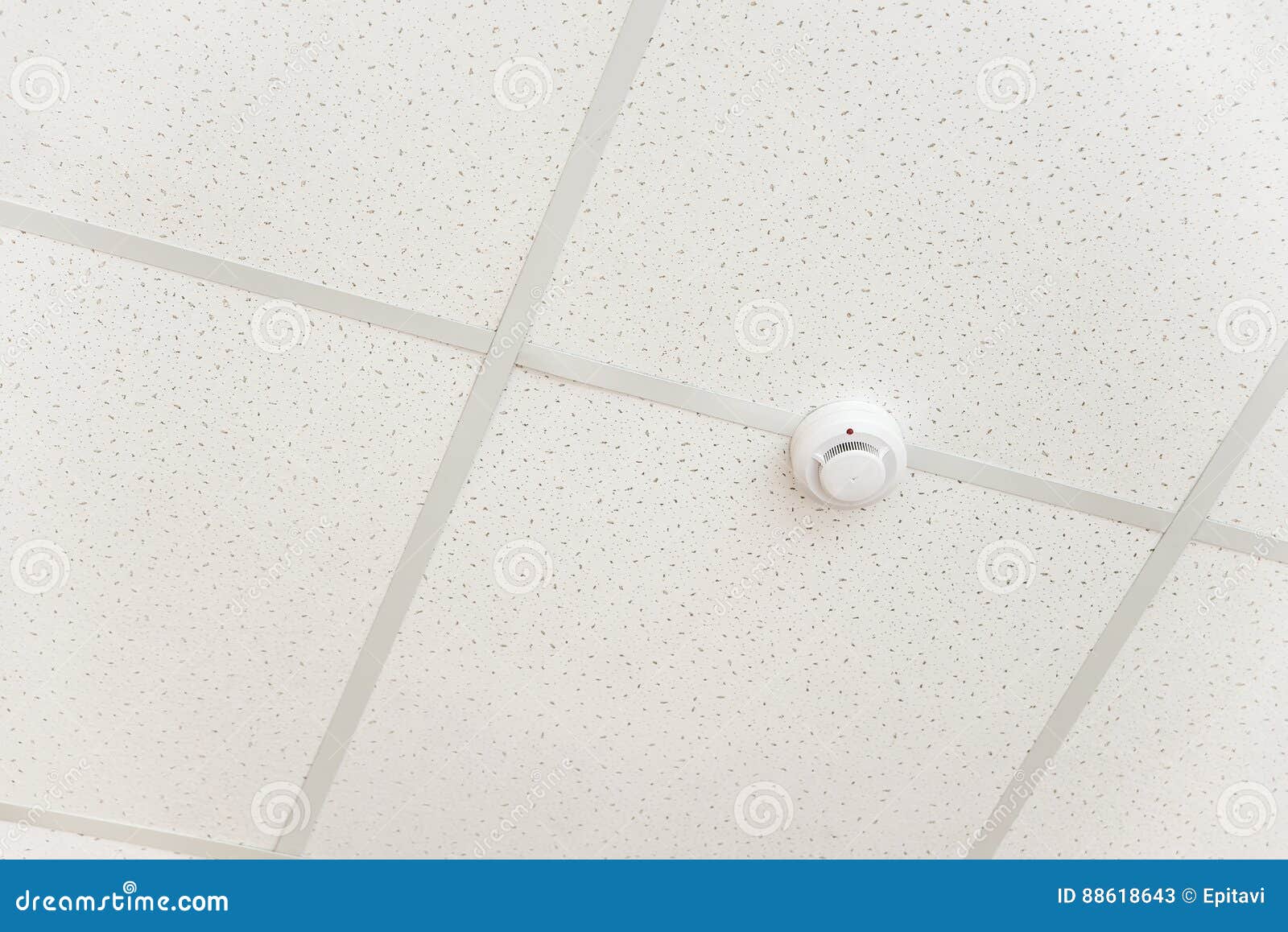 Fire Alarm on a White Ceiling Stock Image - Image of signal, equipment ...